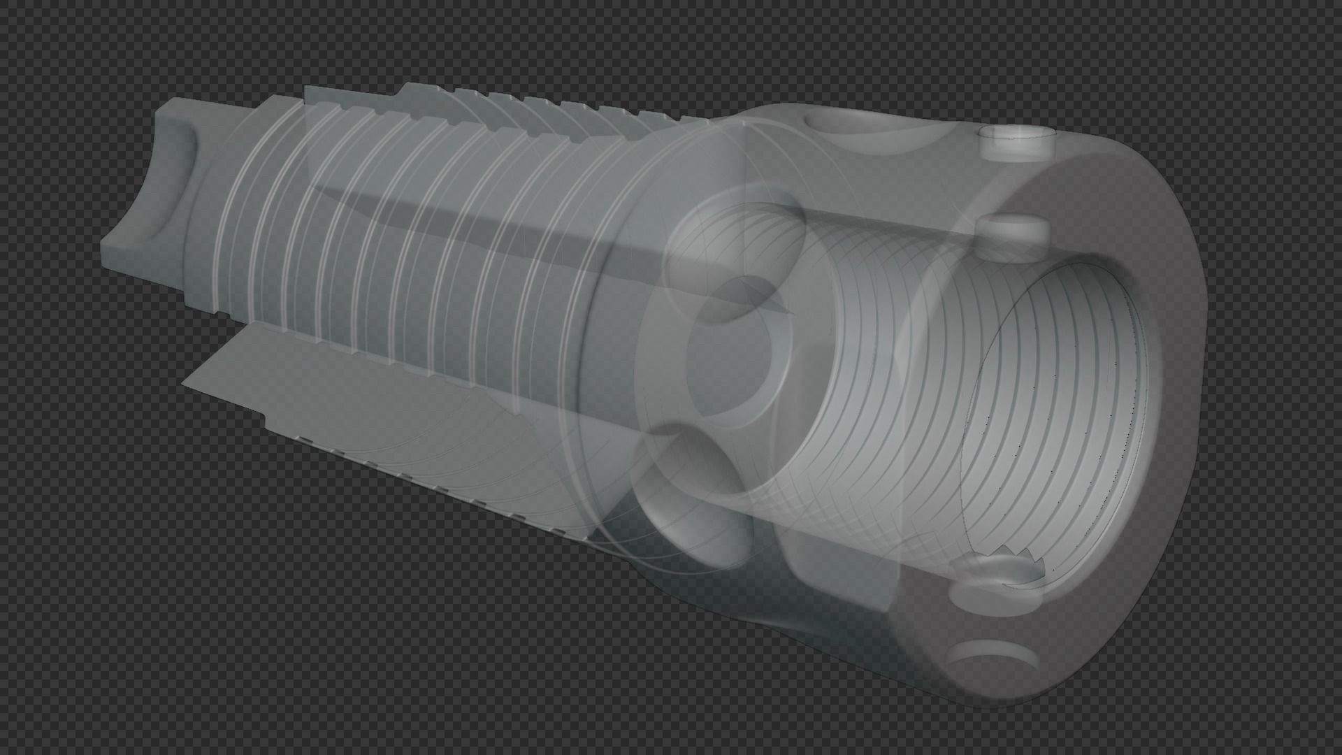 3D model AR-15 KAC QDC Flash Hider VR / AR / low-poly | CGTrader