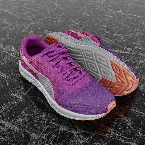 3D model PUMA 3D SHOES - PURPLE VR / AR / low-poly | CGTrader