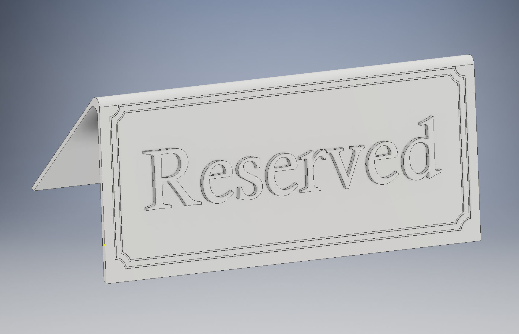 3D model Reserved Table Sign VR / AR / low-poly | CGTrader