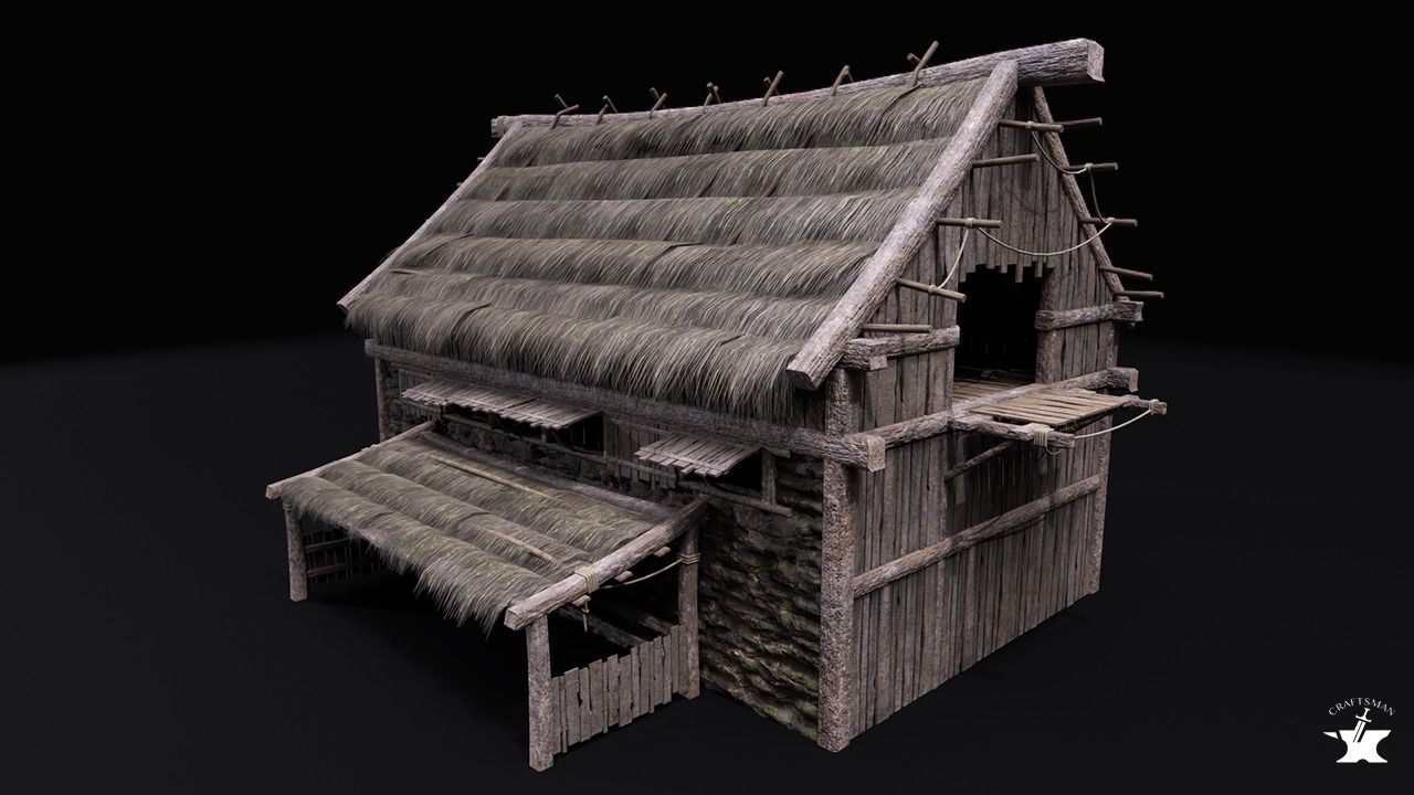 3D model Realistic Medieval Barn VR / AR / low-poly | CGTrader