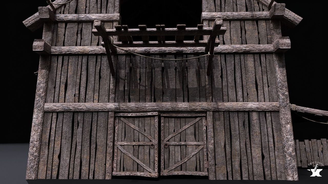 3D model Realistic Medieval Barn VR / AR / low-poly | CGTrader