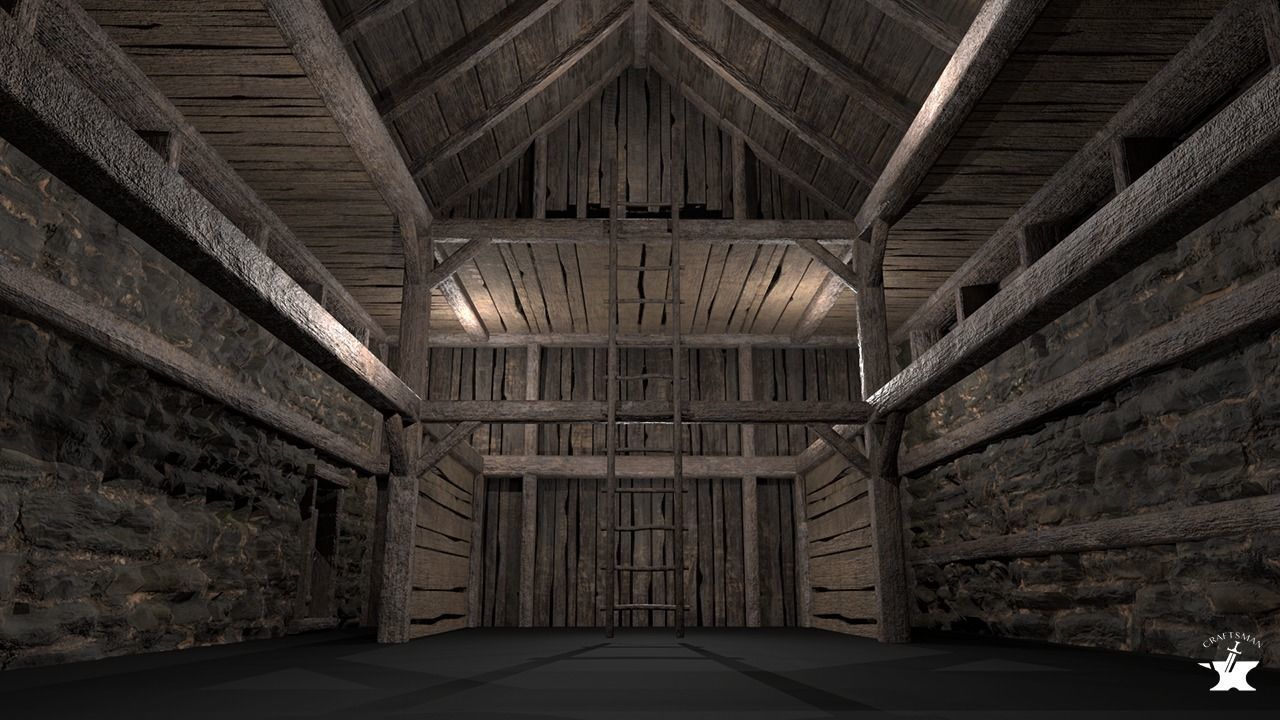 3D model Realistic Medieval Barn VR / AR / low-poly | CGTrader