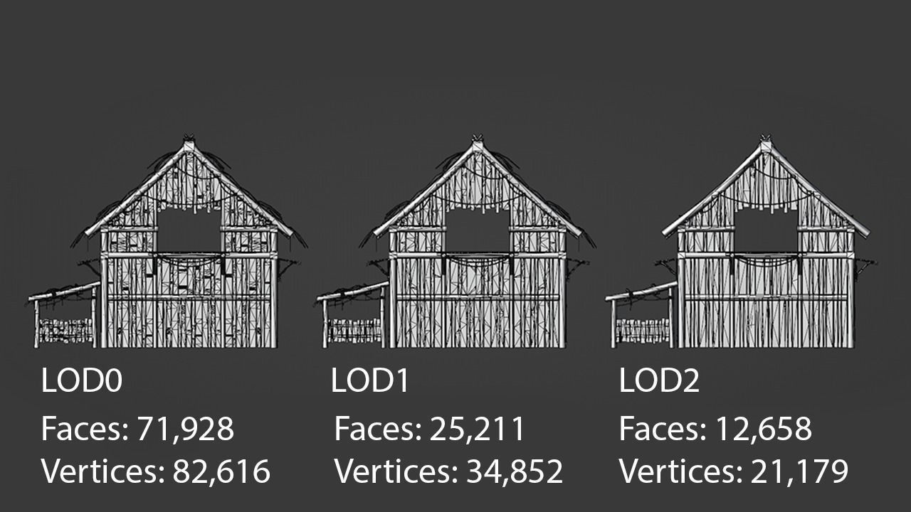 3D model Realistic Medieval Barn VR / AR / low-poly | CGTrader