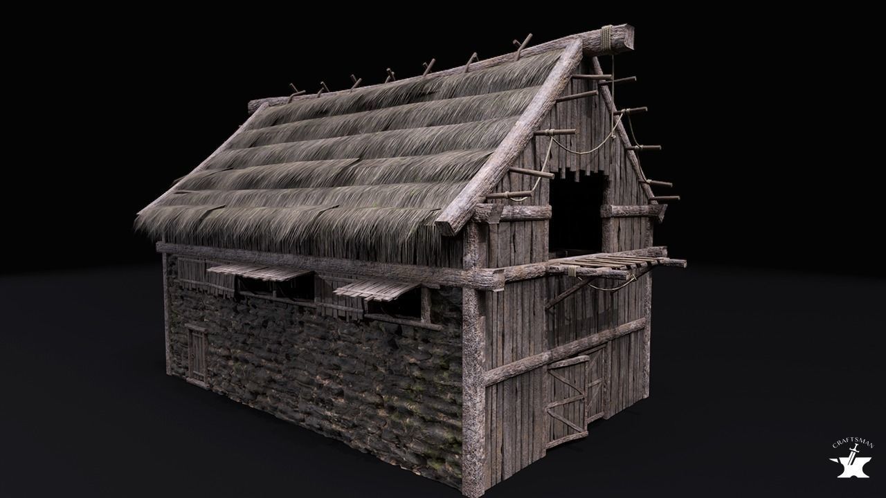 3D model Realistic Medieval Barn VR / AR / low-poly | CGTrader
