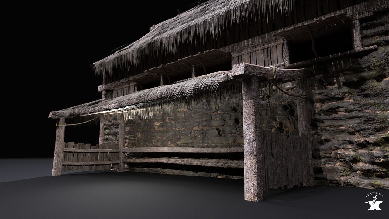 3D model Realistic Medieval Barn VR / AR / low-poly | CGTrader