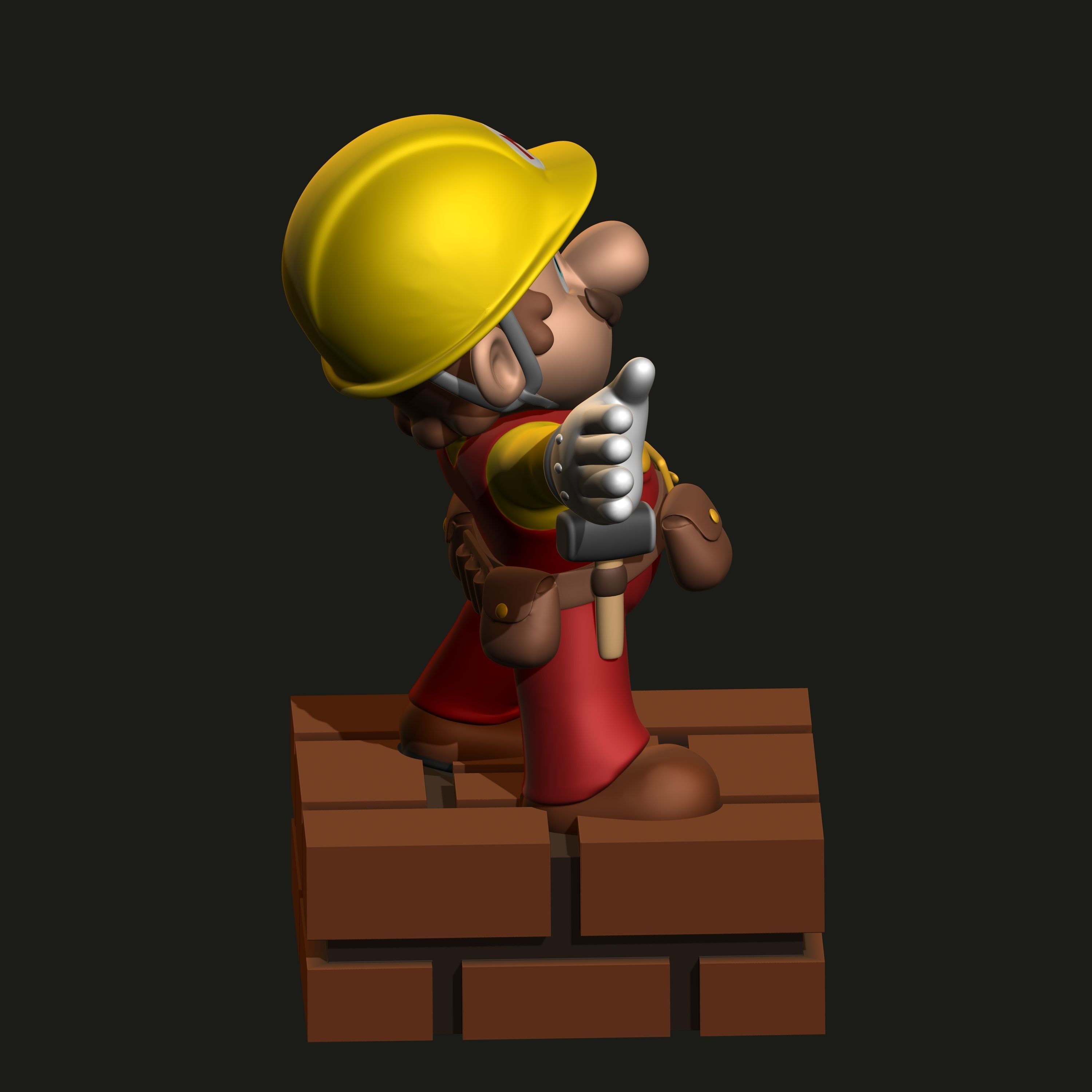 Mario Bros - Mario Builder 3D model 3D printable | CGTrader