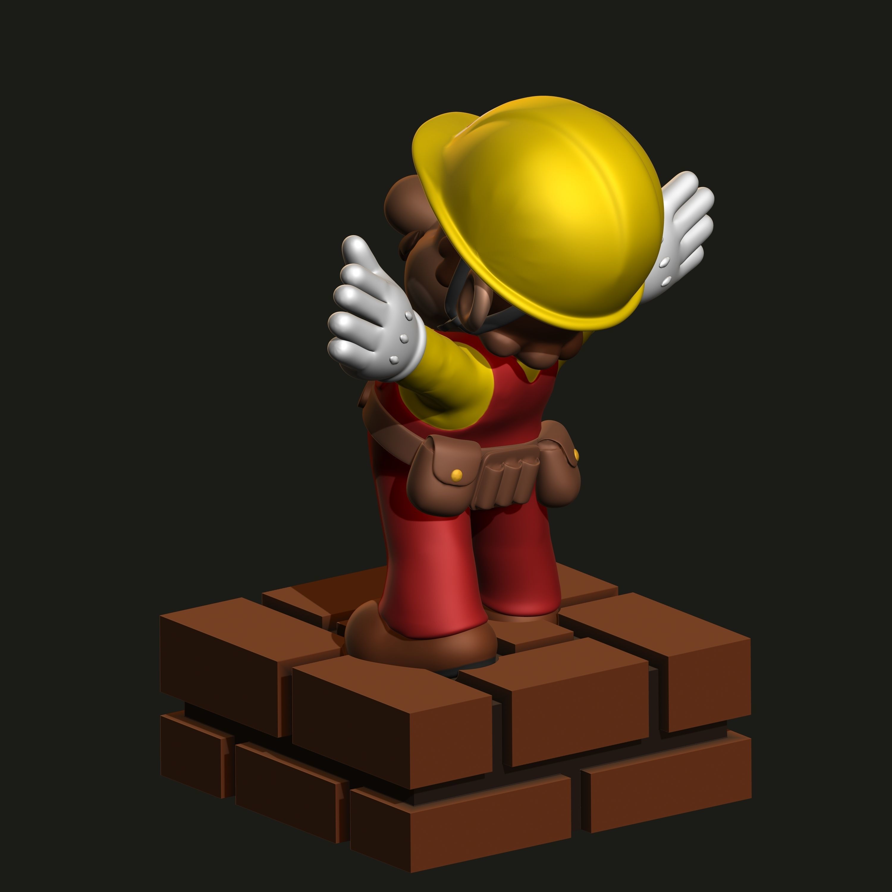 Mario Bros - Mario Builder 3D model 3D printable | CGTrader