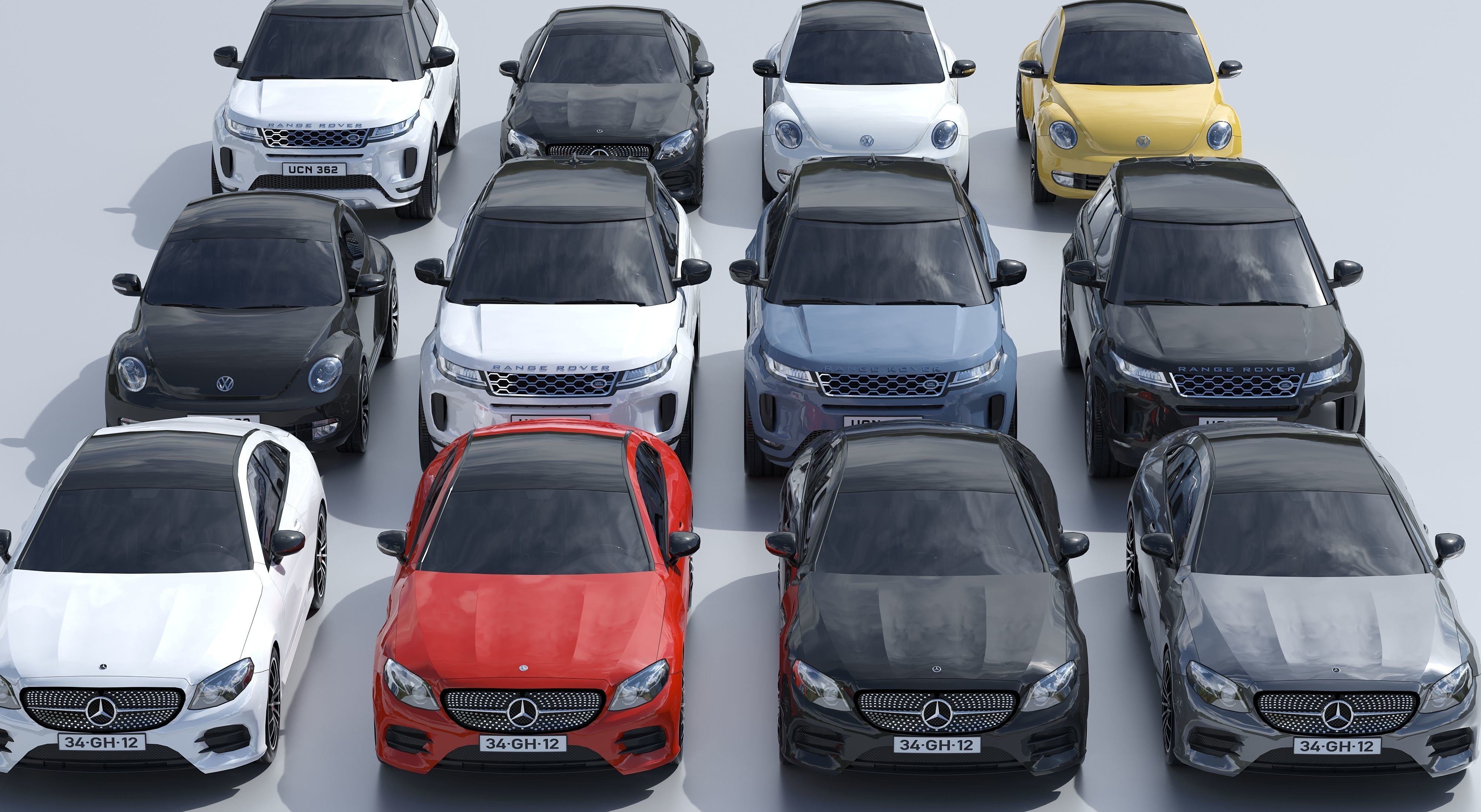 Cars set 3D model | CGTrader