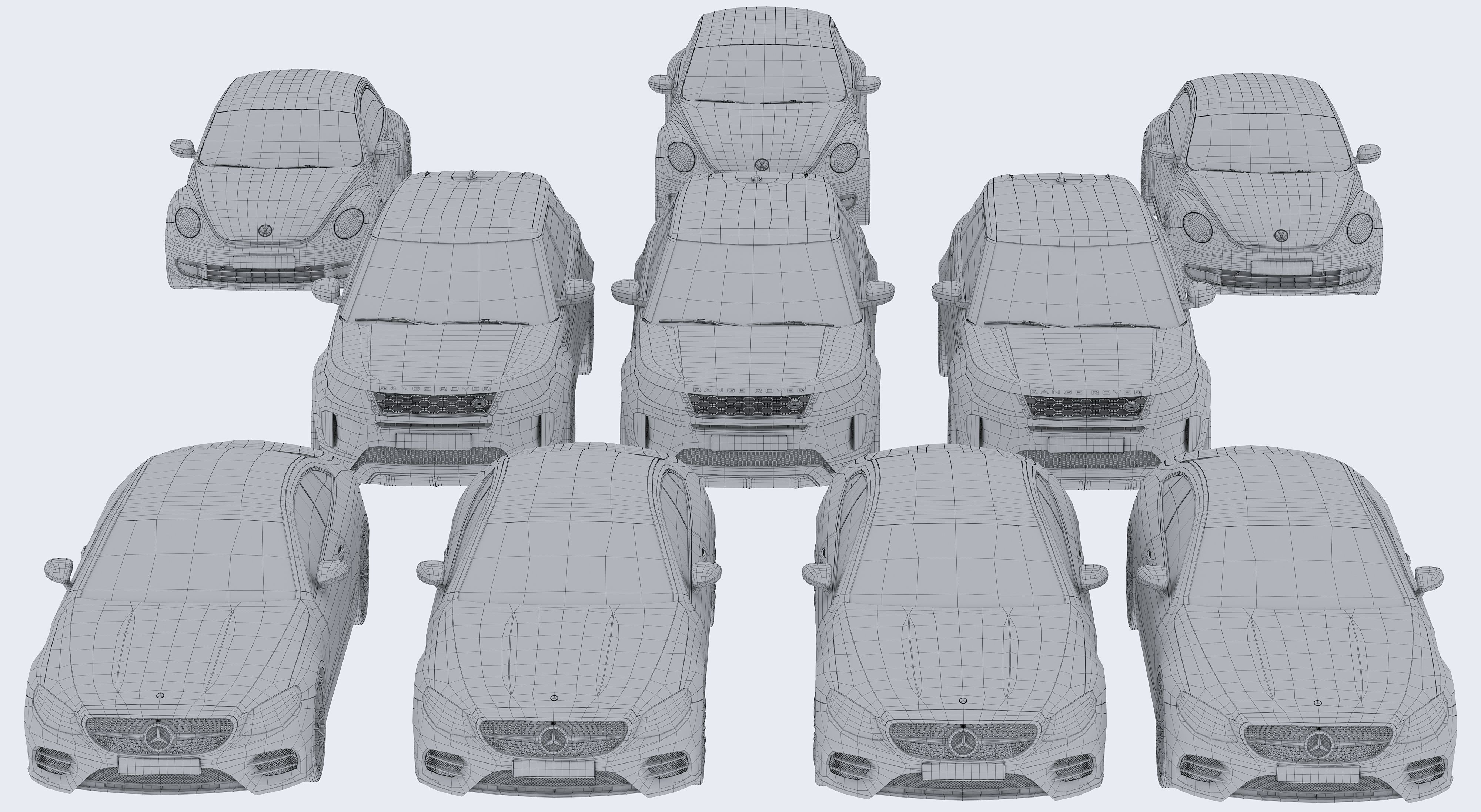 Cars set 3D model | CGTrader