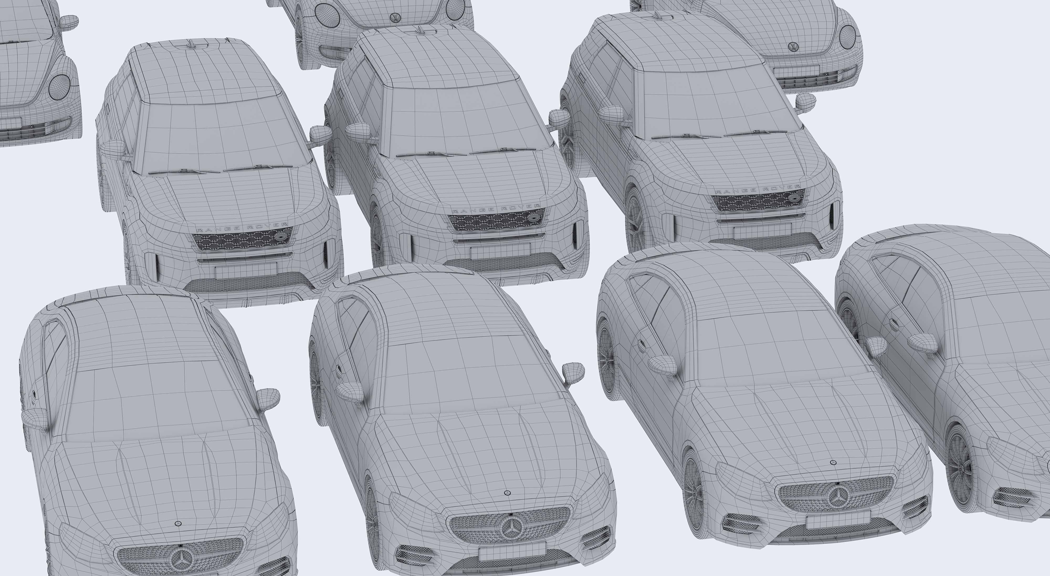 Cars set 3D model | CGTrader
