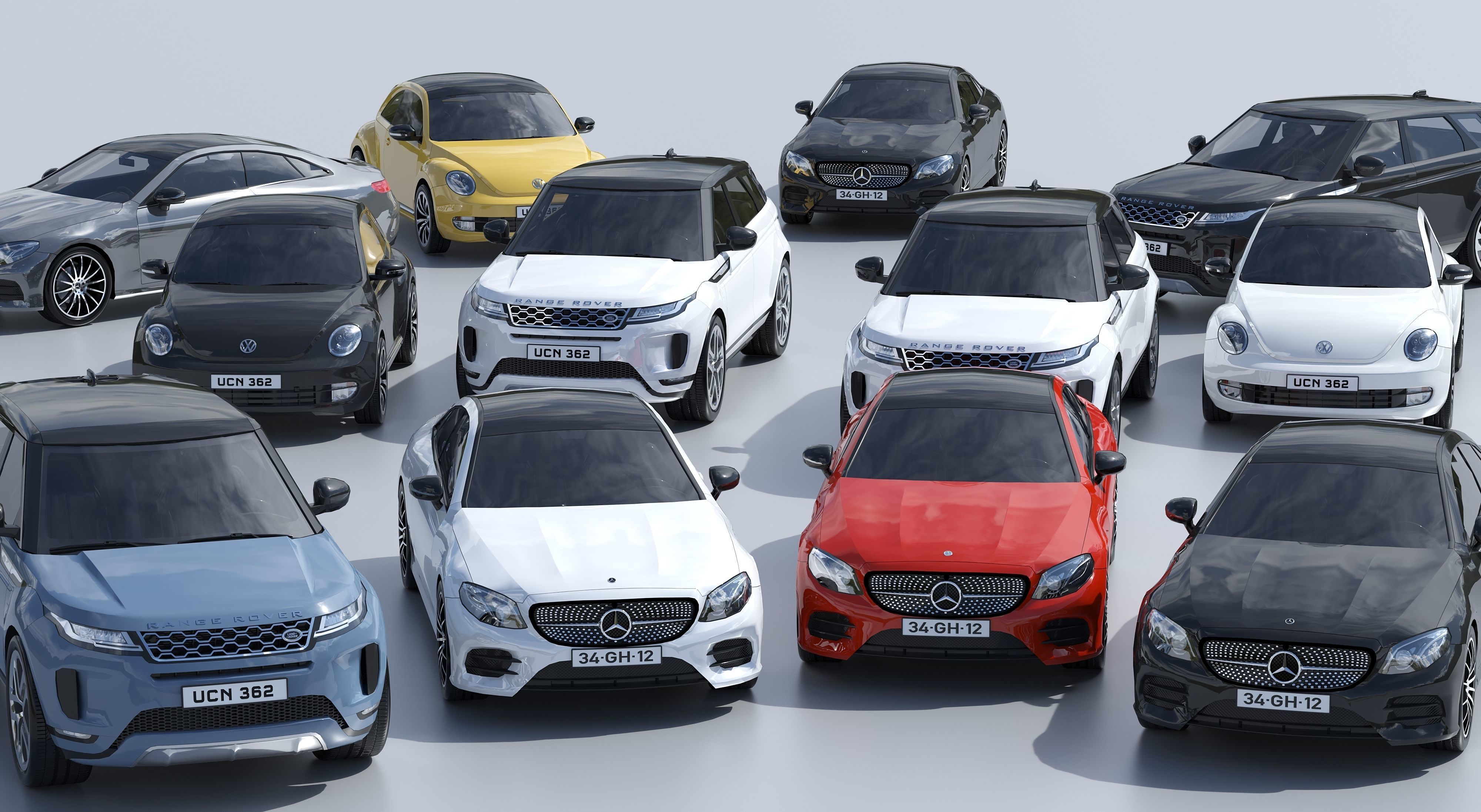 Cars set 3D model | CGTrader