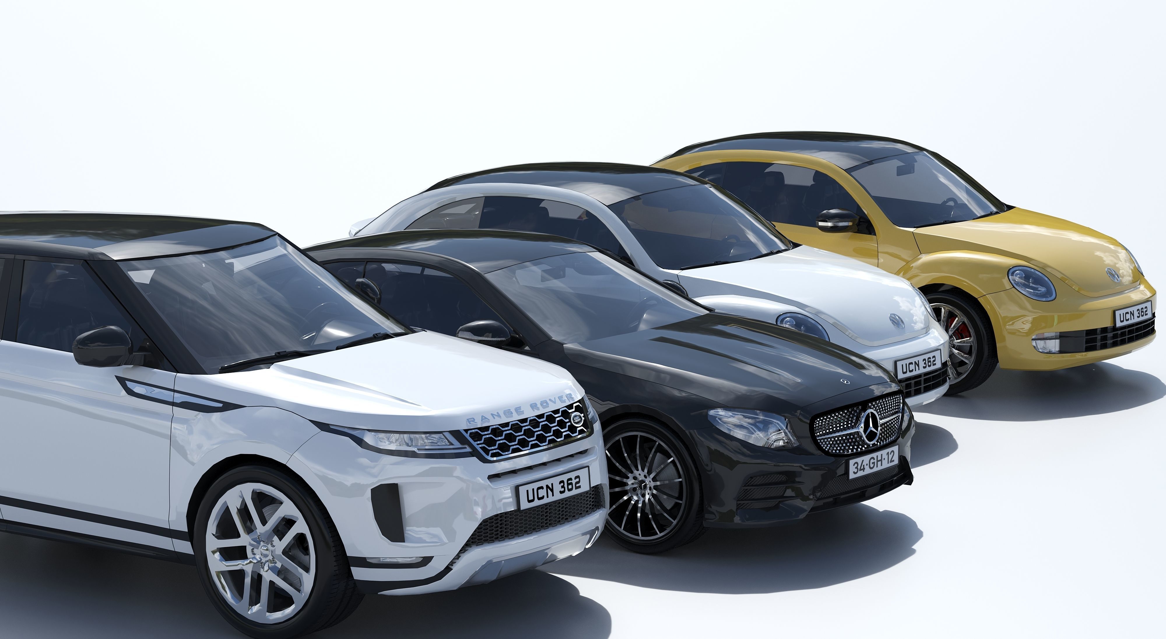 Cars set 3D model | CGTrader