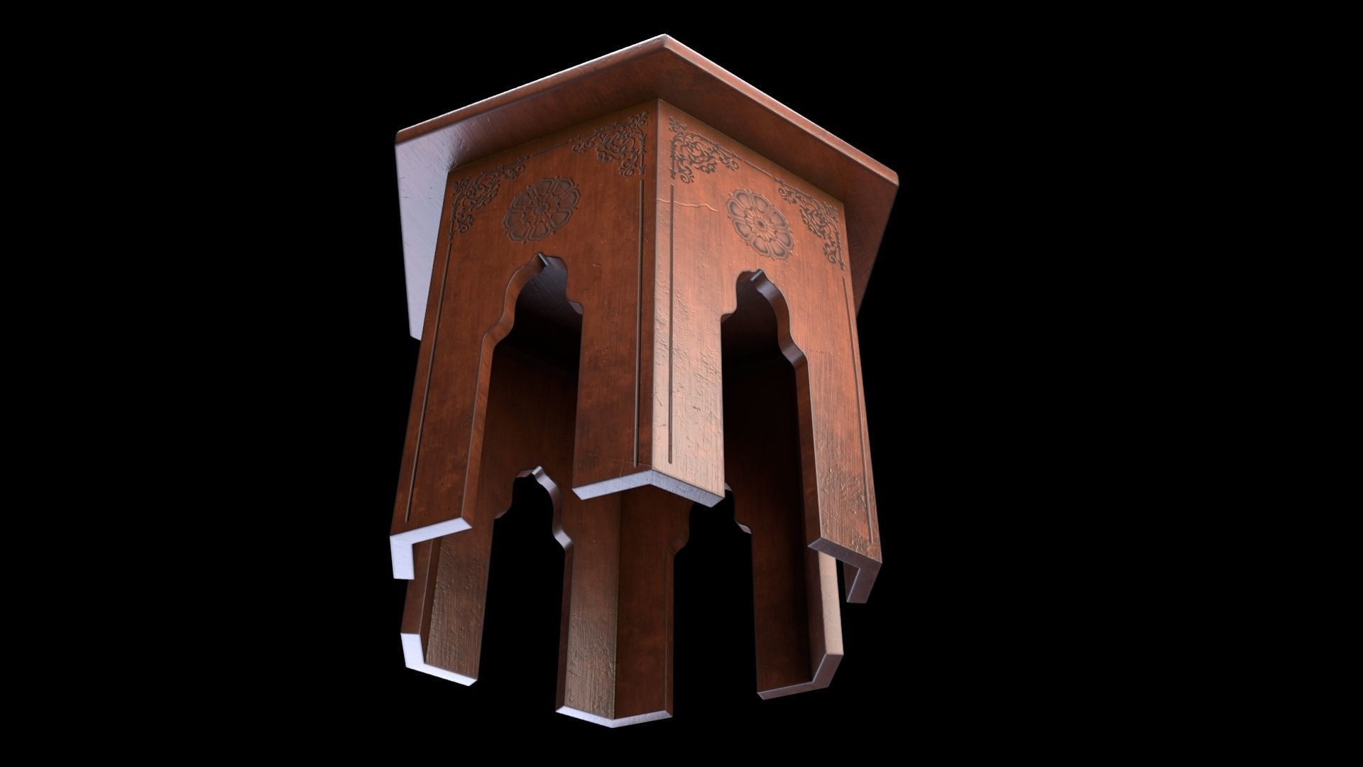 3D model Arabic side table VR / AR / low-poly | CGTrader