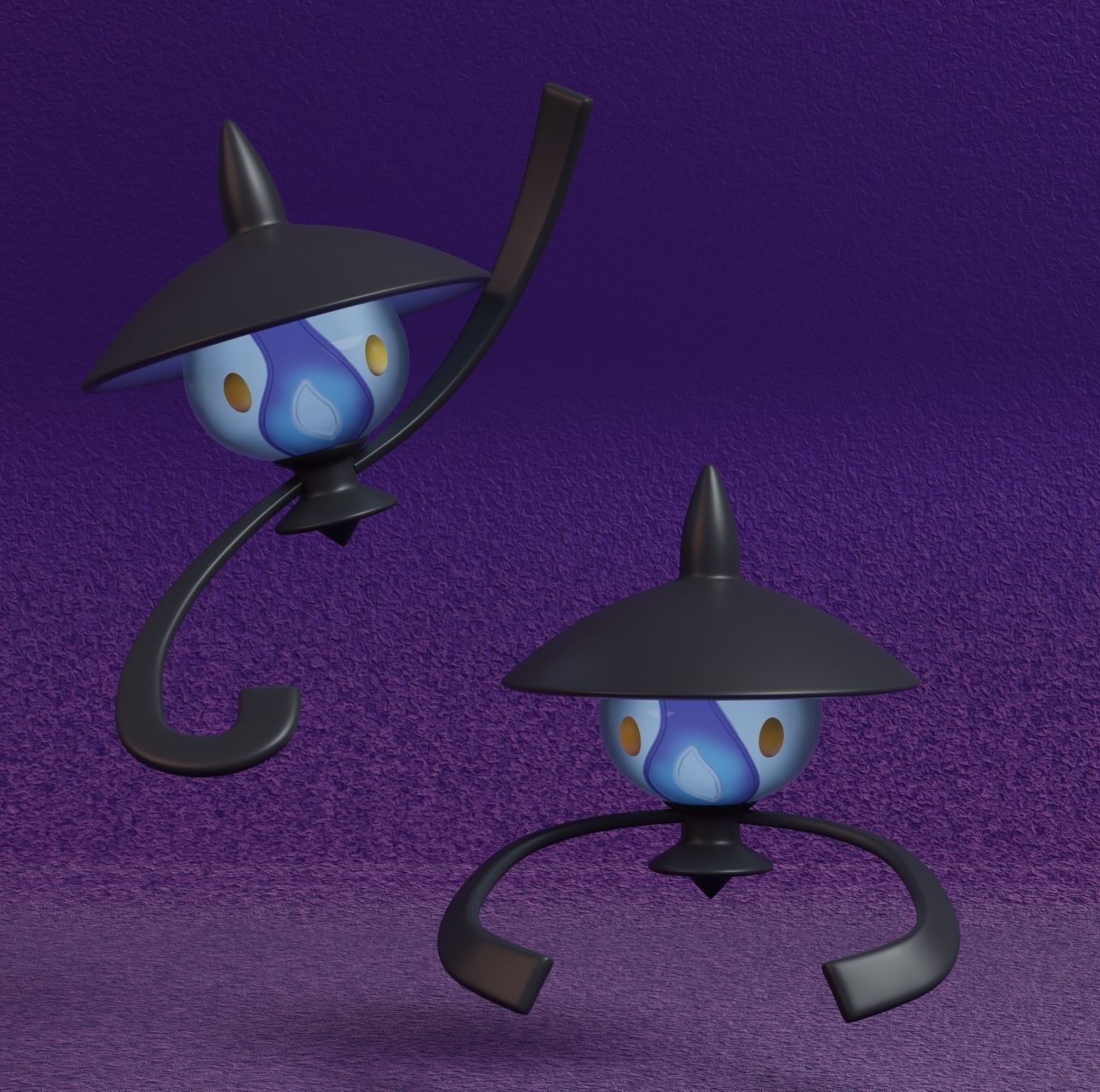 Pokemon - Lampent with 2 poses 3D model 3D printable | CGTrader