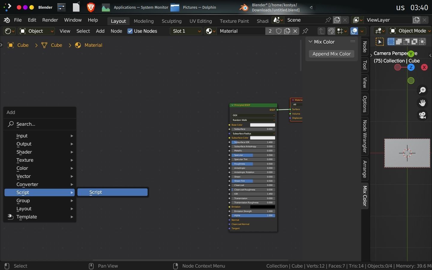 Mix Color Node for Blender 3D model | CGTrader
