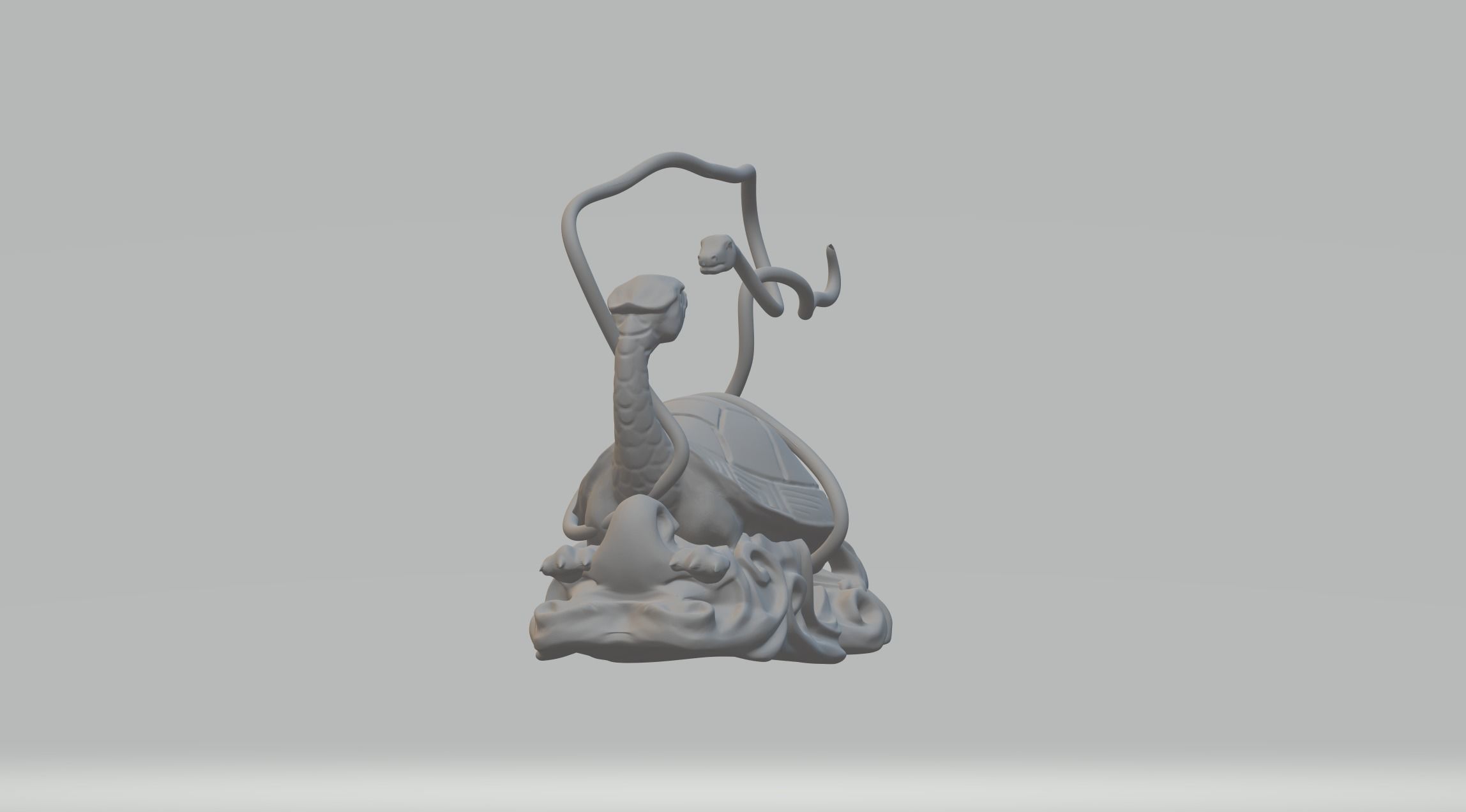 Xuanwu Chinese religion - Black Tortoise - Turtle 3D model 3D printable ...