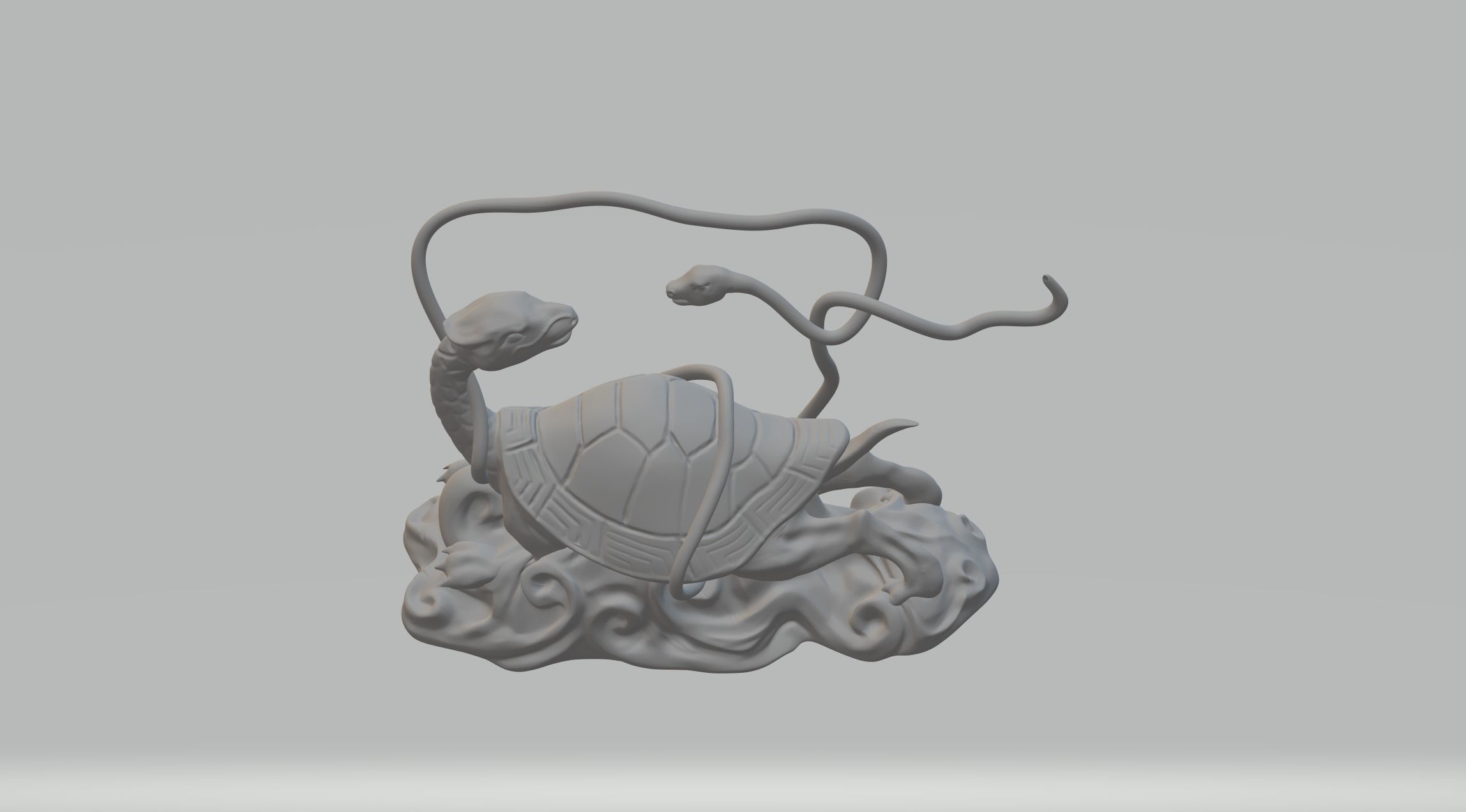 Xuanwu Chinese religion - Black Tortoise - Turtle 3D model 3D printable ...