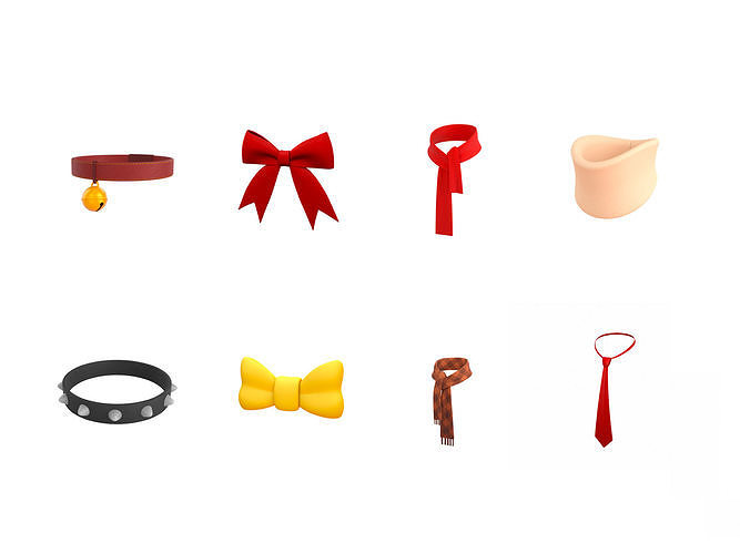Neck Accessories Pack 1 3D model | CGTrader