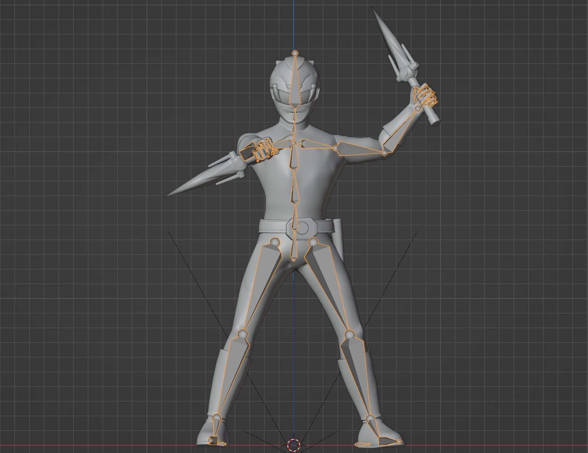 Yellow Ranger - Mighty Morphin Power Ranger 3D model rigged | CGTrader