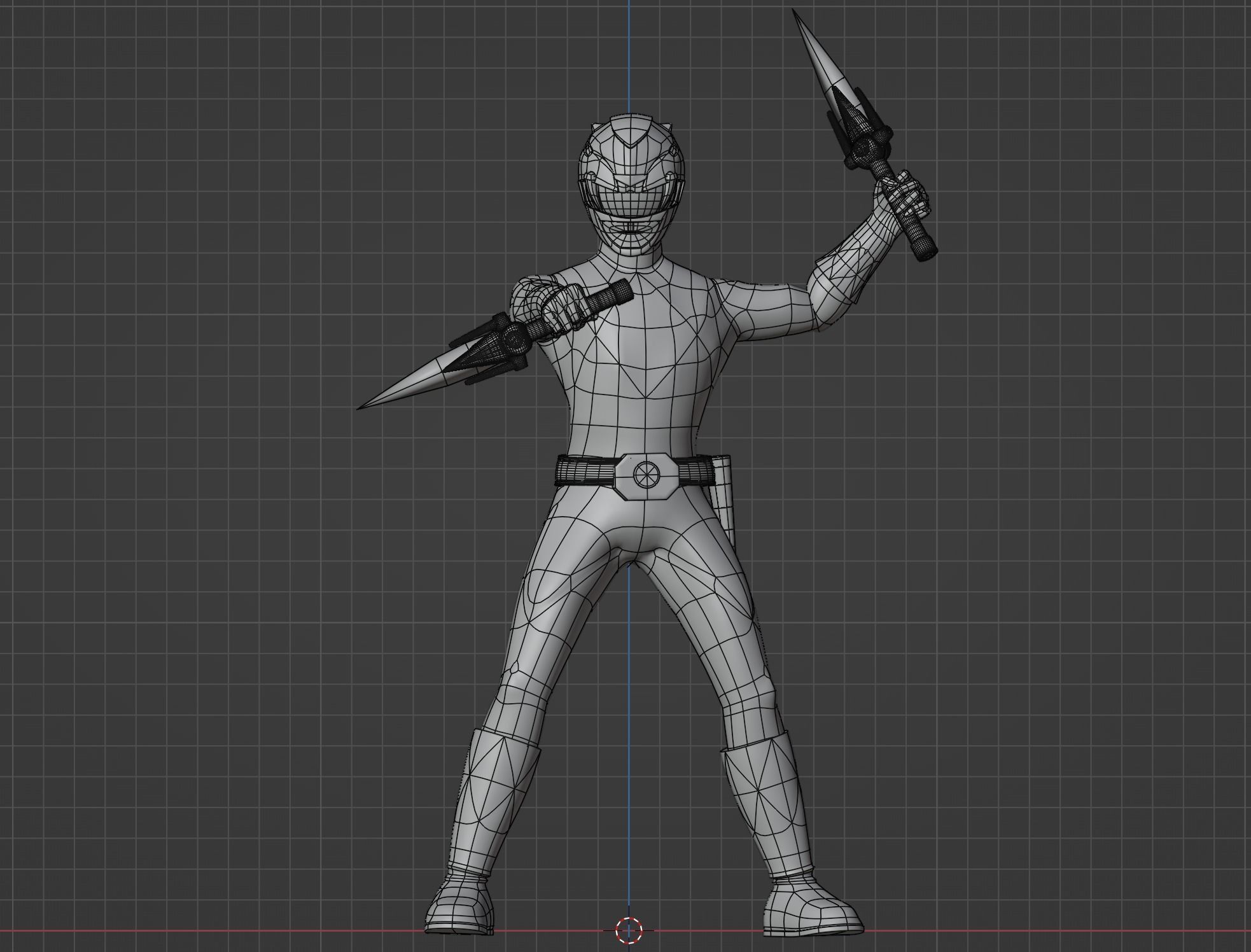 Yellow Ranger - Mighty Morphin Power Ranger 3D model rigged | CGTrader