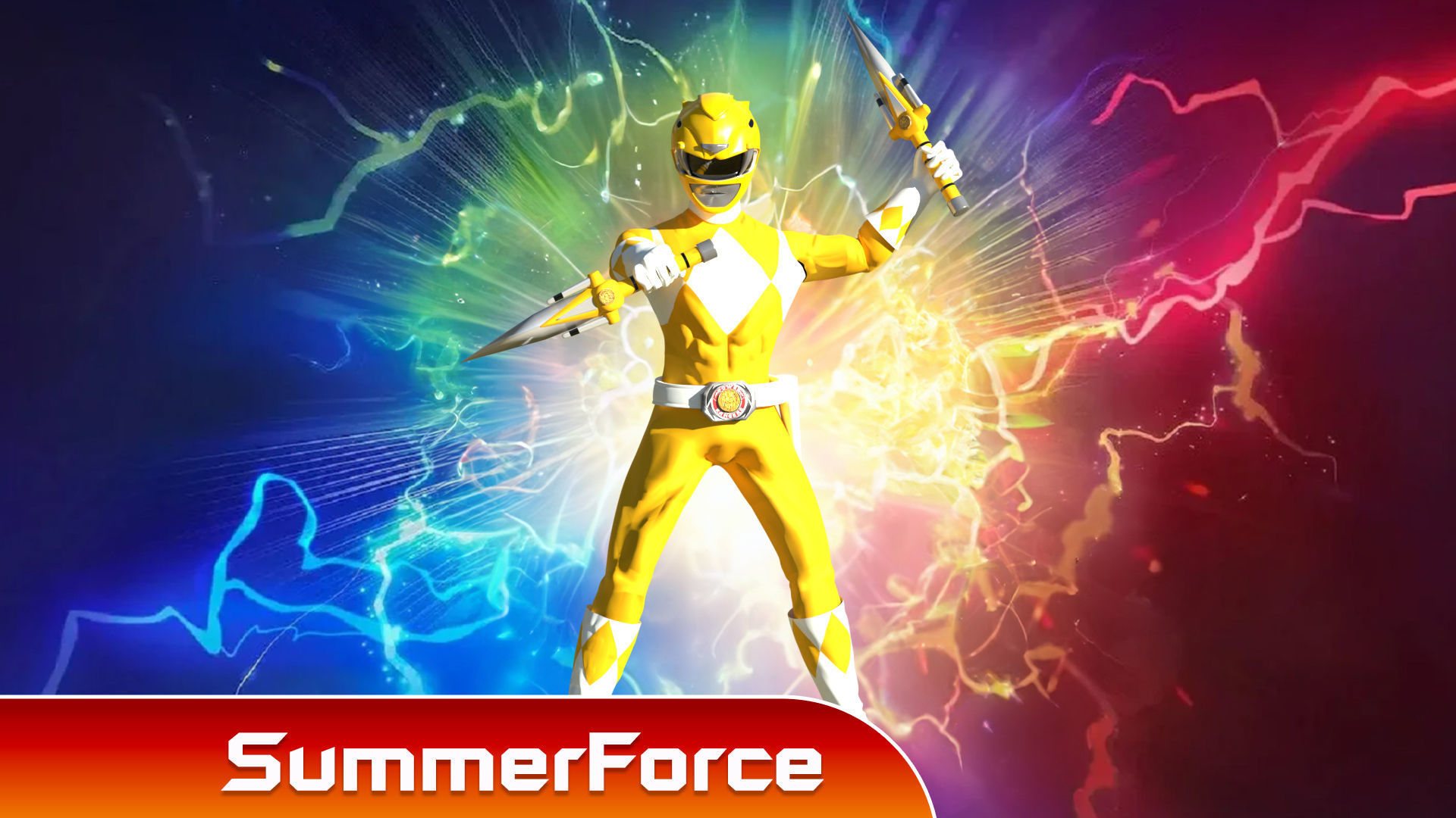 Yellow Ranger - Mighty Morphin Power Ranger 3D model rigged | CGTrader