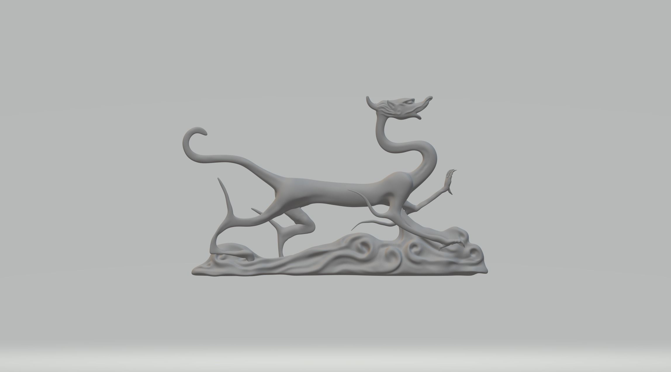 Qinglong Chinese religion - Dragon 3D model 3D printable | CGTrader