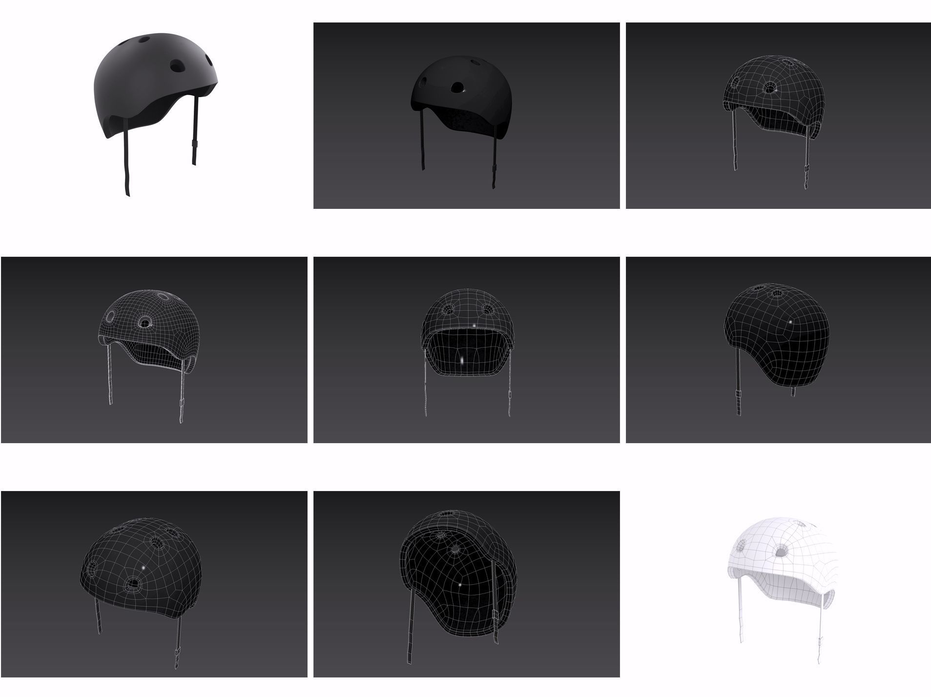Hats and Helmets Pack 11 3D model | CGTrader