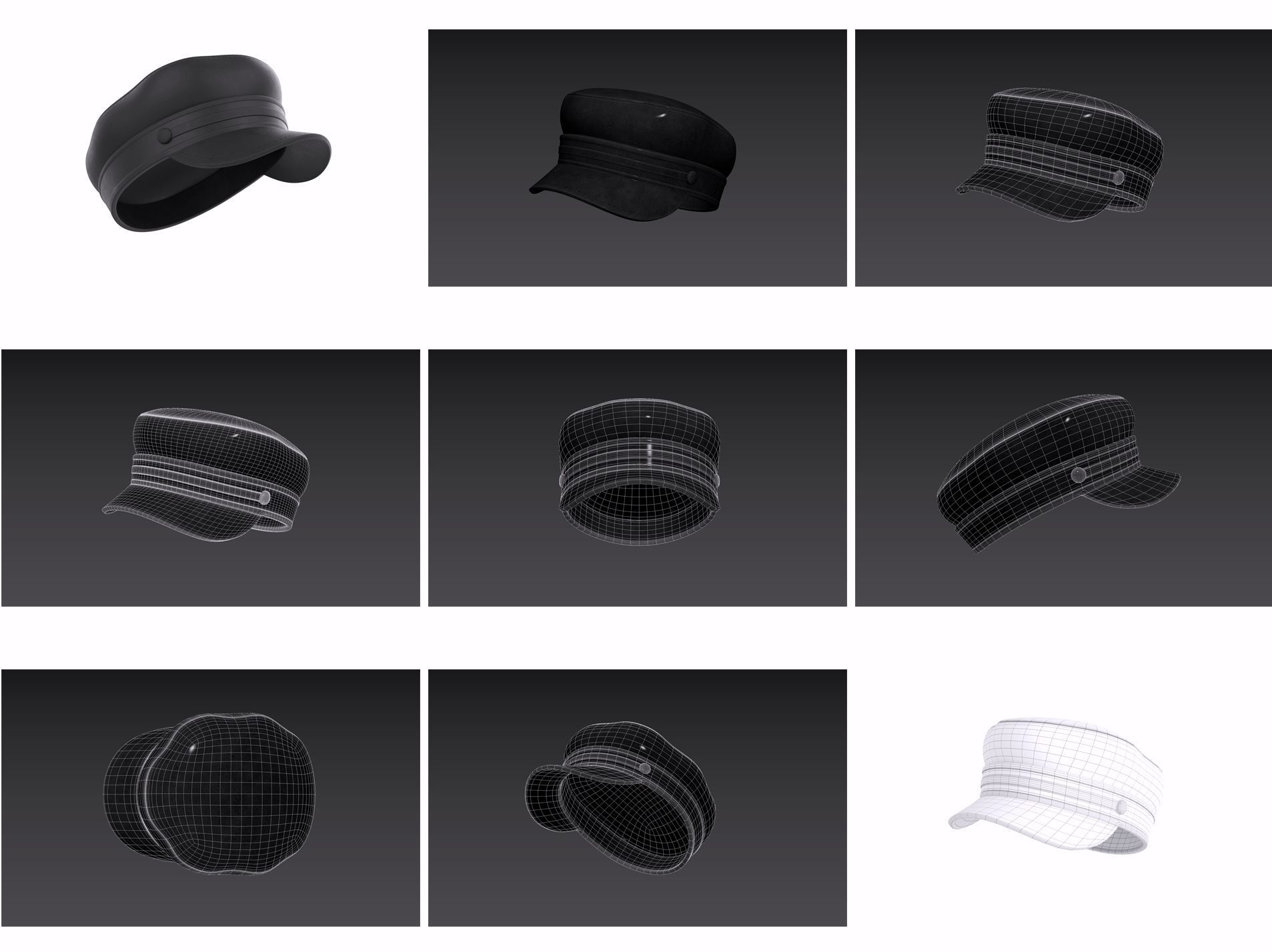 Hats and Helmets Pack 11 3D model | CGTrader