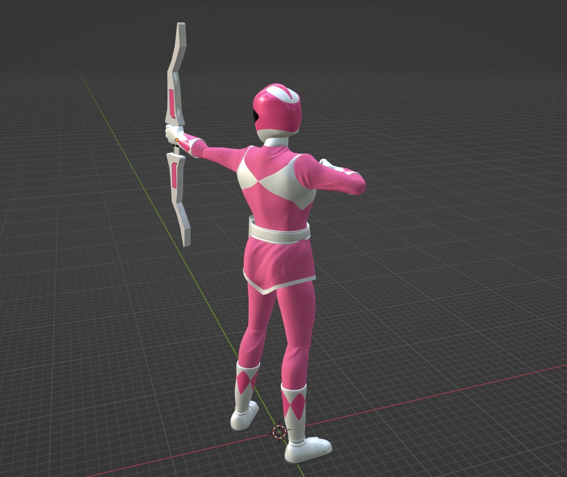 Pink Ranger - Mighty Morphin Power Ranger 3D model rigged | CGTrader