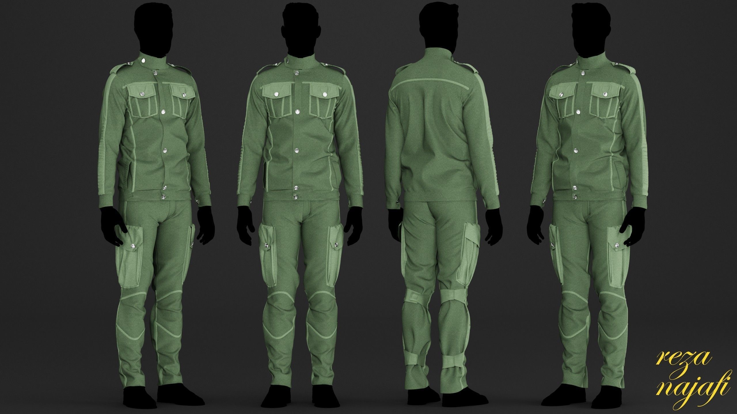 Men s complete work clothes for marvelous designer 3D model | CGTrader