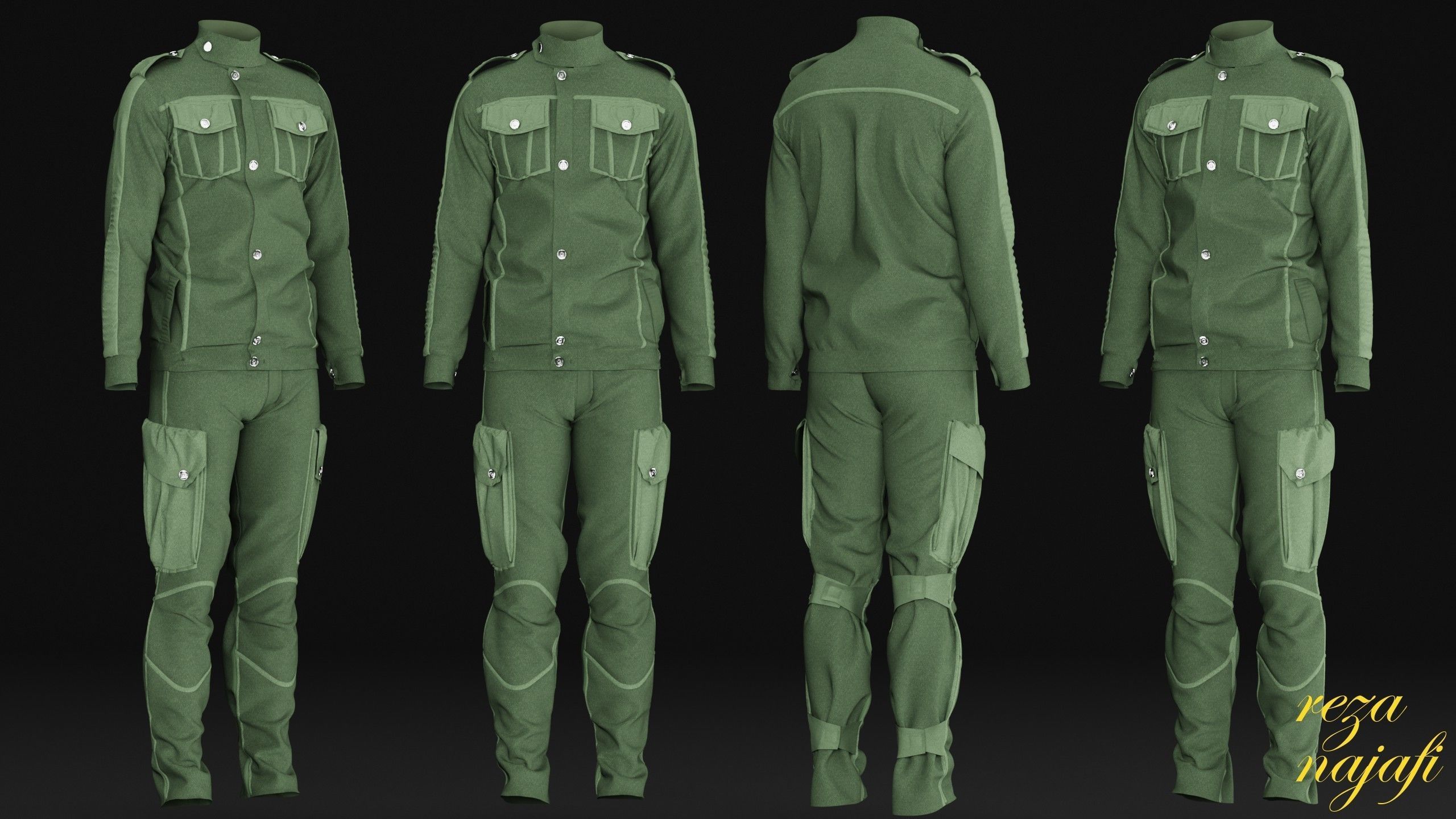 Men s complete work clothes for marvelous designer 3D model | CGTrader