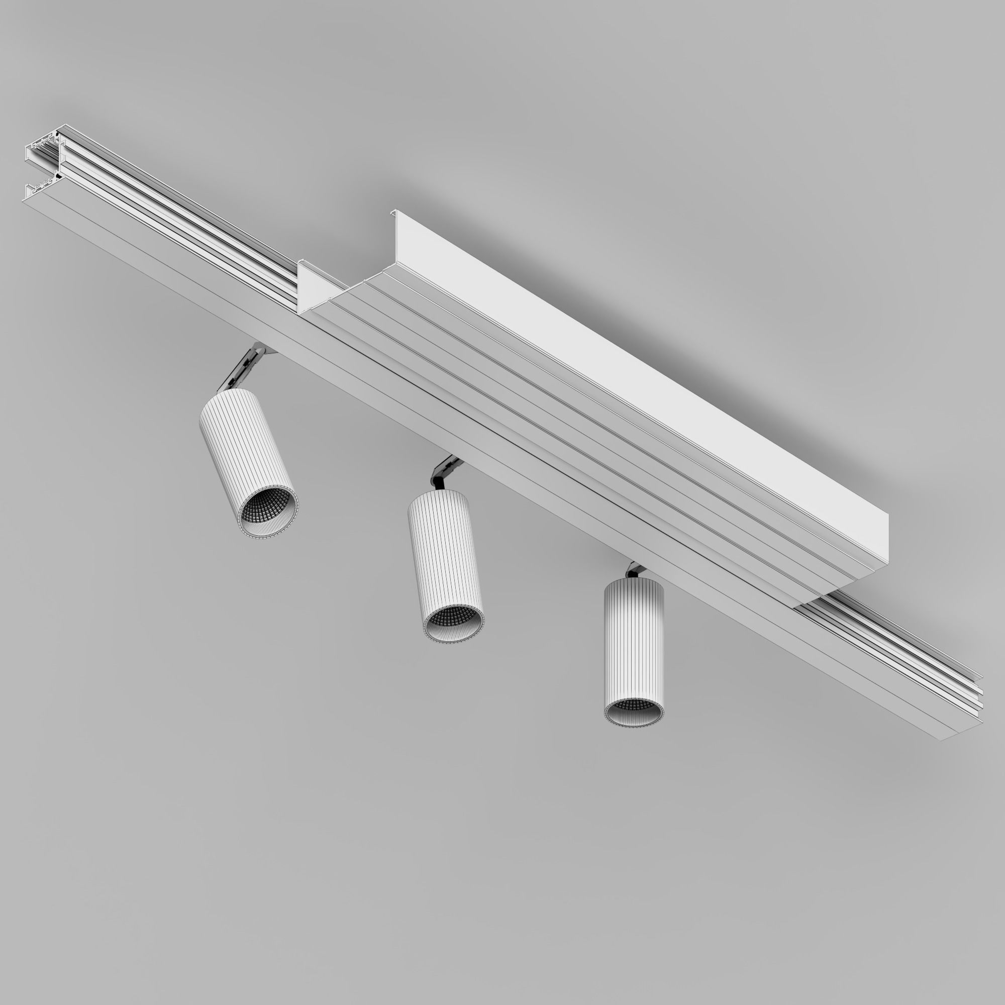 Track light HOKASU Tube HIDE free 3D model | CGTrader