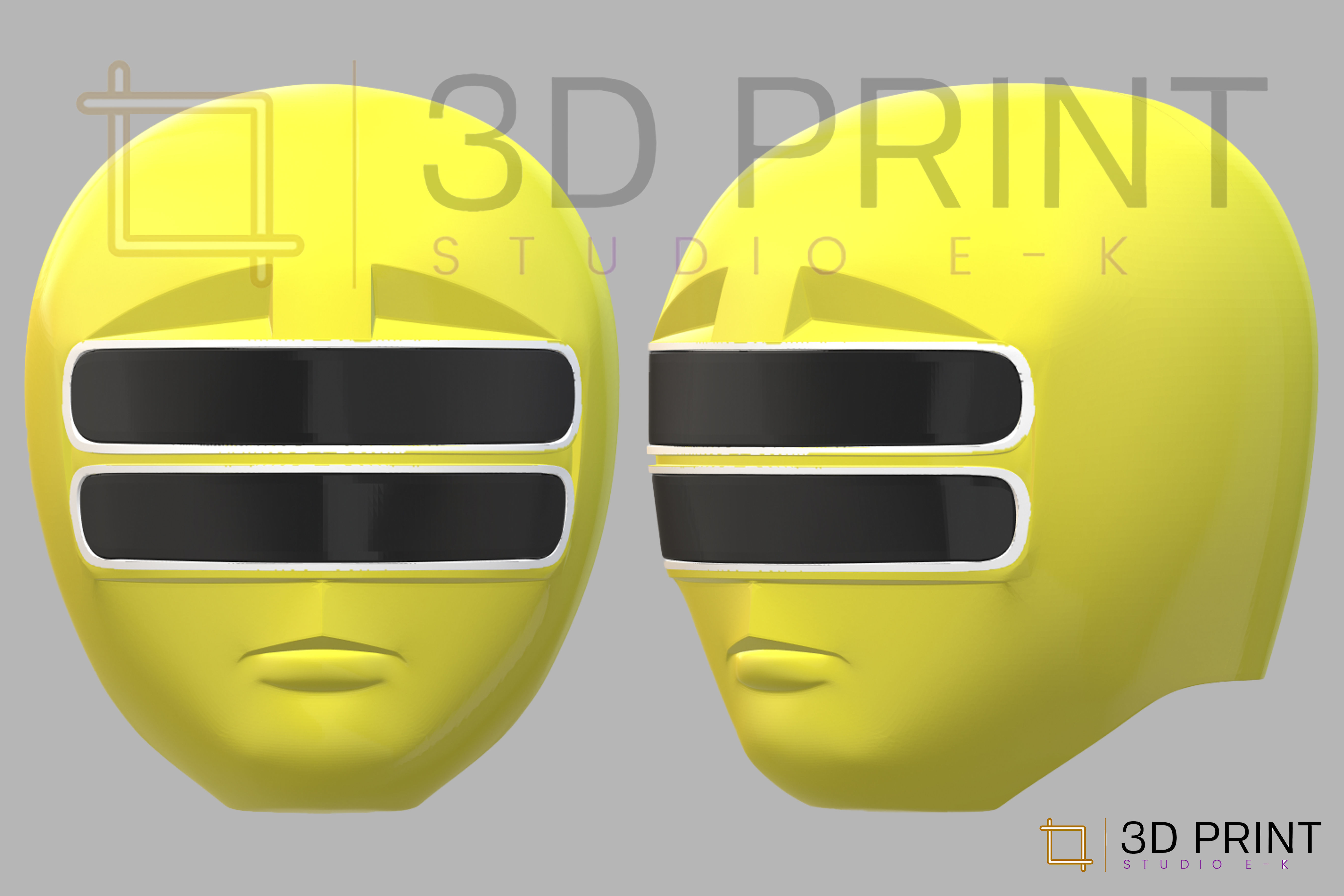 Power Rangers Zeo Yellow Ranger helmet 3D model 3D printable | CGTrader