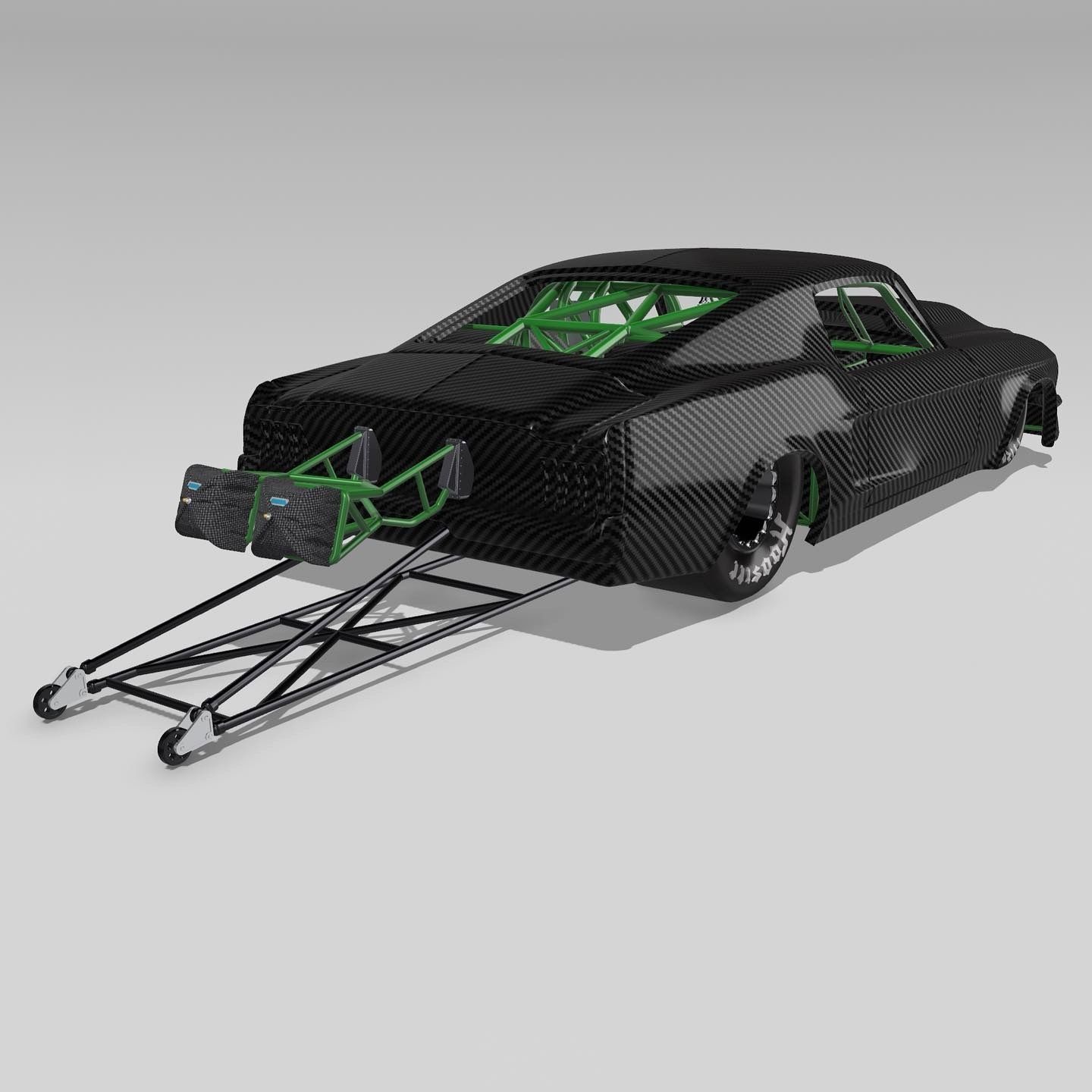 1967 STANG Fastback ProMod tubular chassis with floors tubs 3D model 3D ...