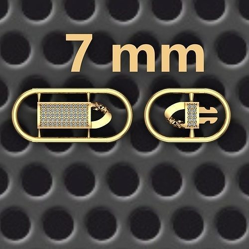 7 MM CUBAN LINK CHAIN LOCK FOR BRACELET OR NECKLACE 3D model 3D ...