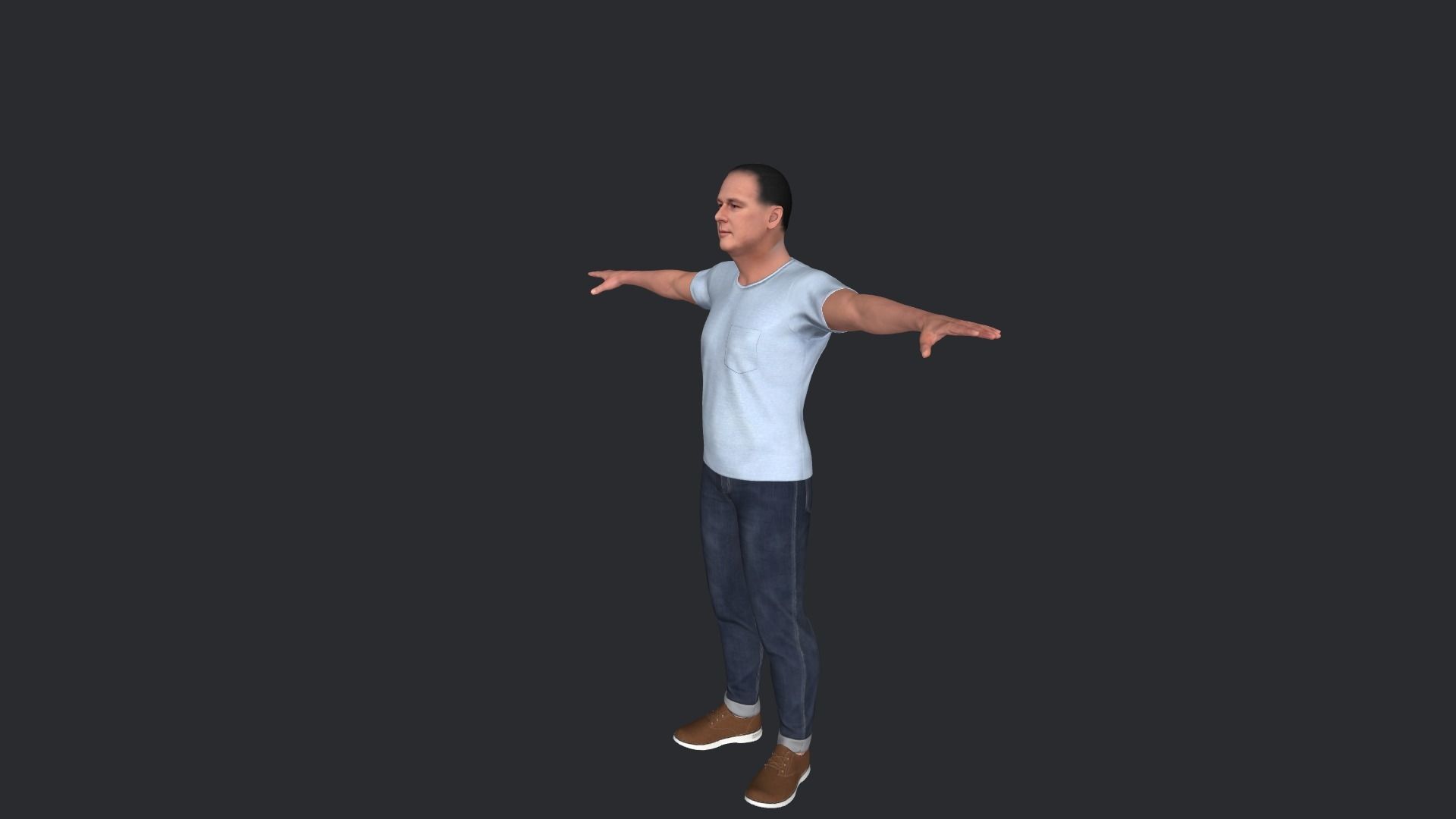 Allen Chastanet Hyper Realistic Full Body Rigged Character 3D model ...