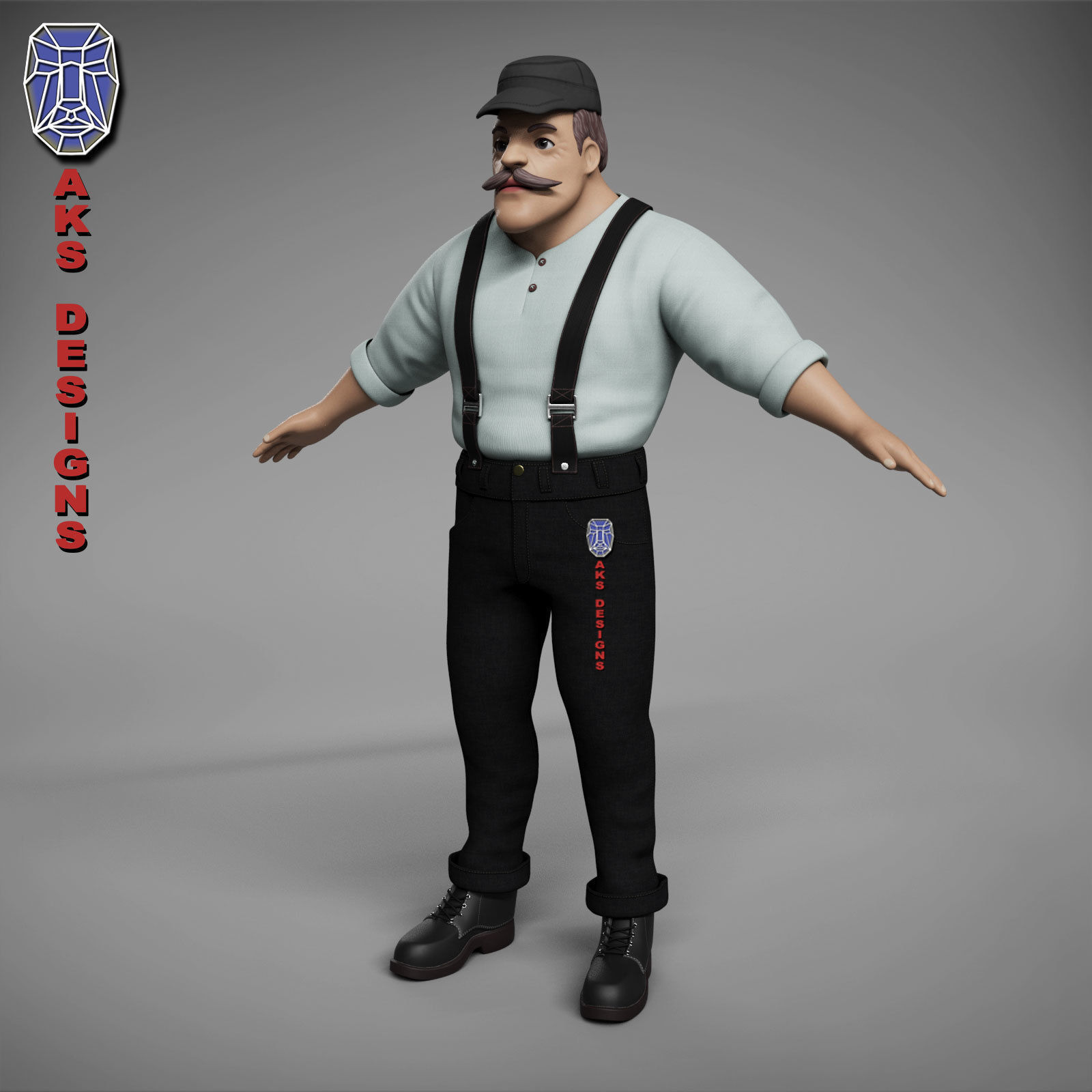 Cartoon old men 3 3D model | CGTrader