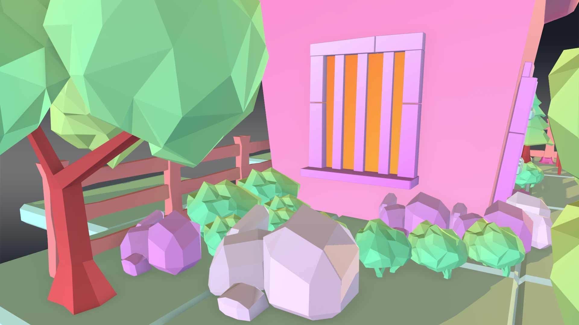 Low-Poly Toon House 3D model | CGTrader