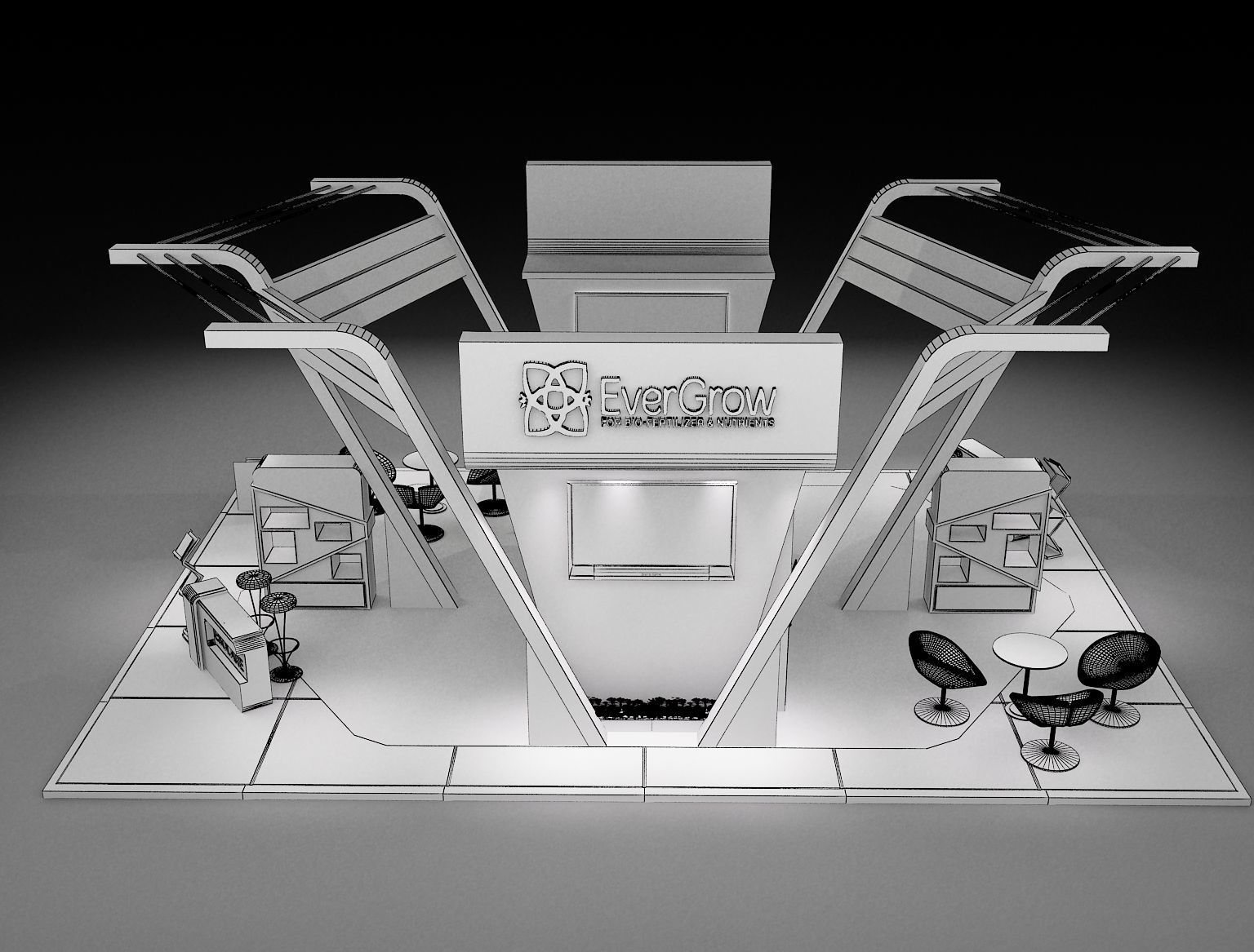 Booth Exhibition Stand a295 3D model | CGTrader