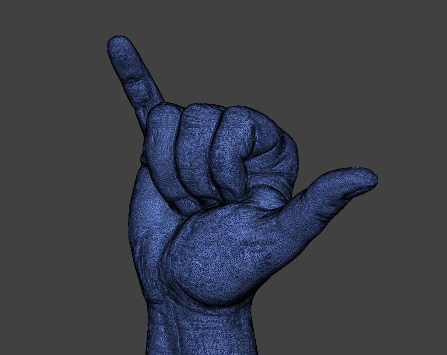 hand shaka sign 3D model 3D printable | CGTrader