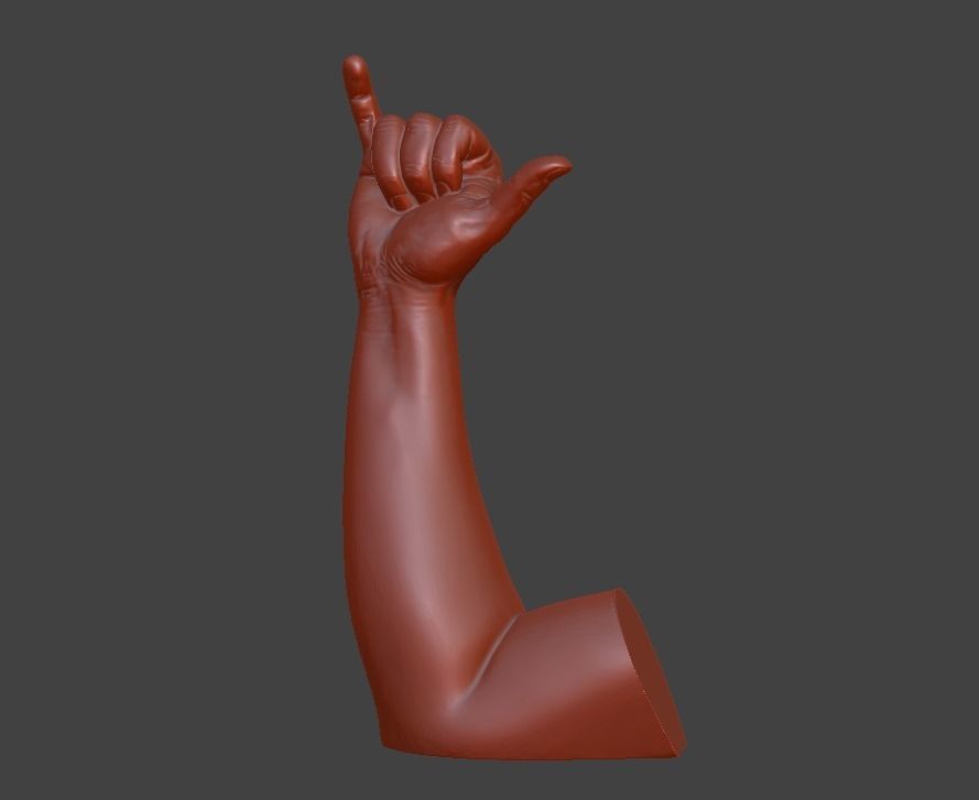 hand shaka sign 3D model 3D printable | CGTrader