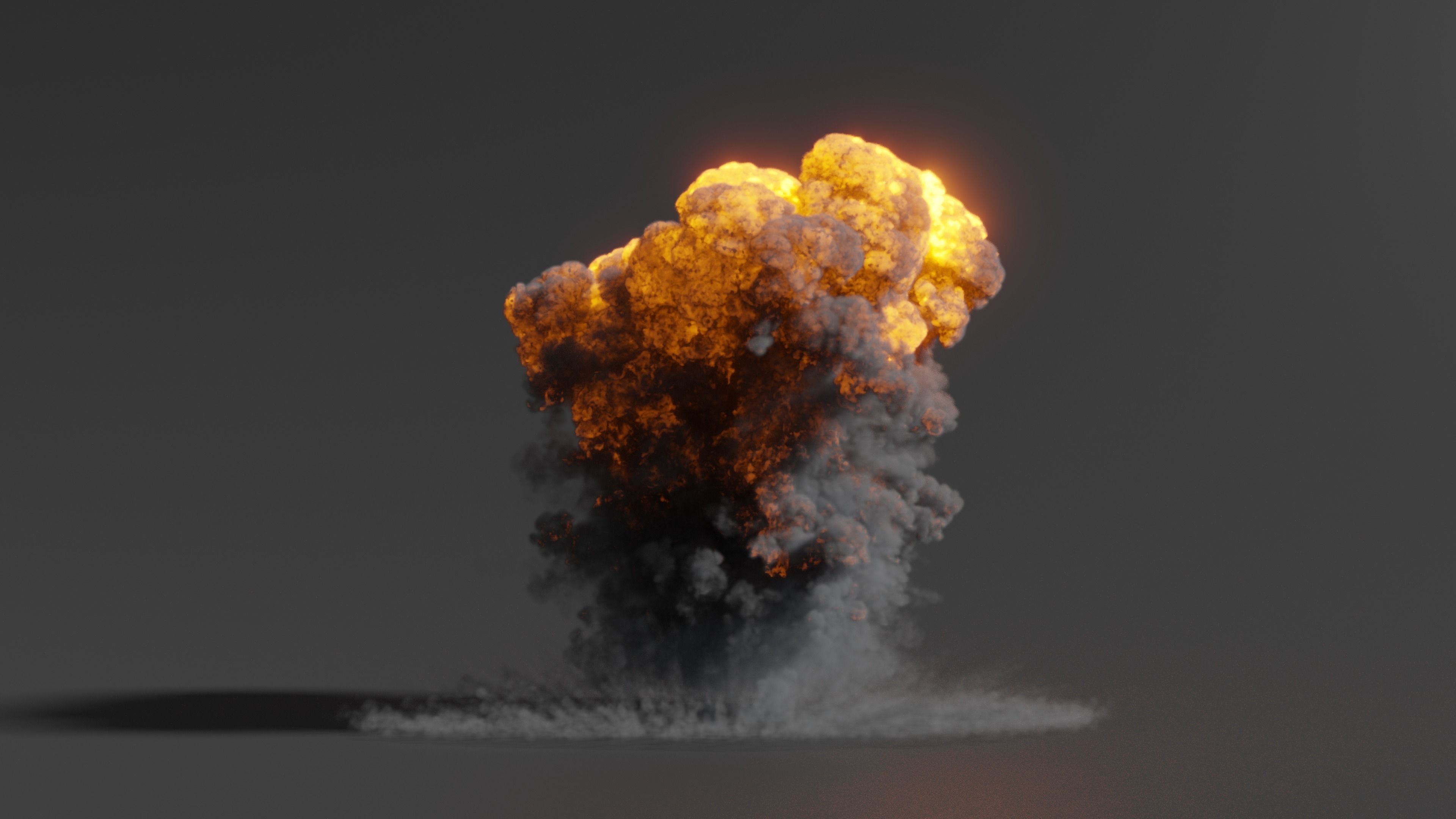 Blender Smoke and Fire Shader and Free Explosion 3D Model 3D model ...