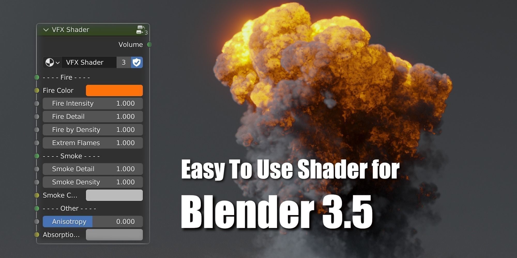 Blender Smoke and Fire Shader and Free Explosion 3D Model 3D model | CGTrader
