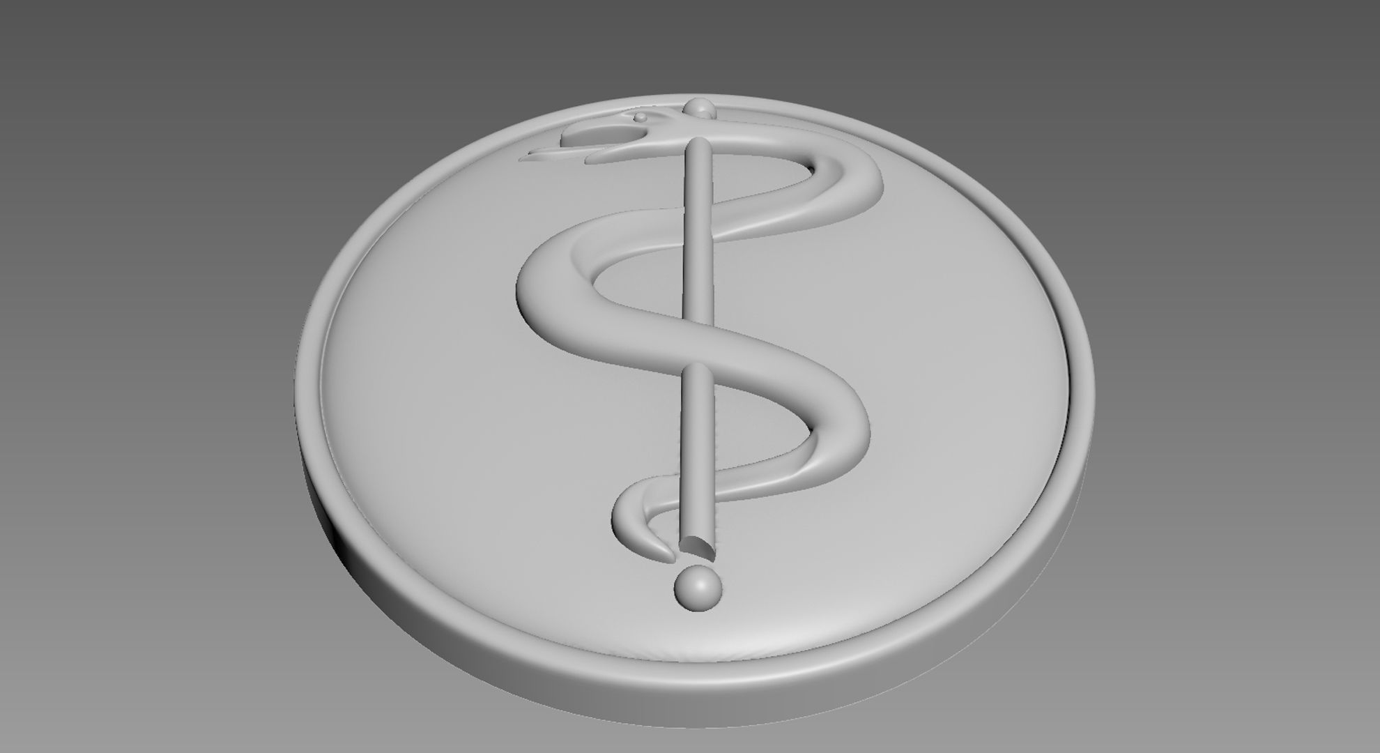 Medicine snake emblem 3D model | CGTrader