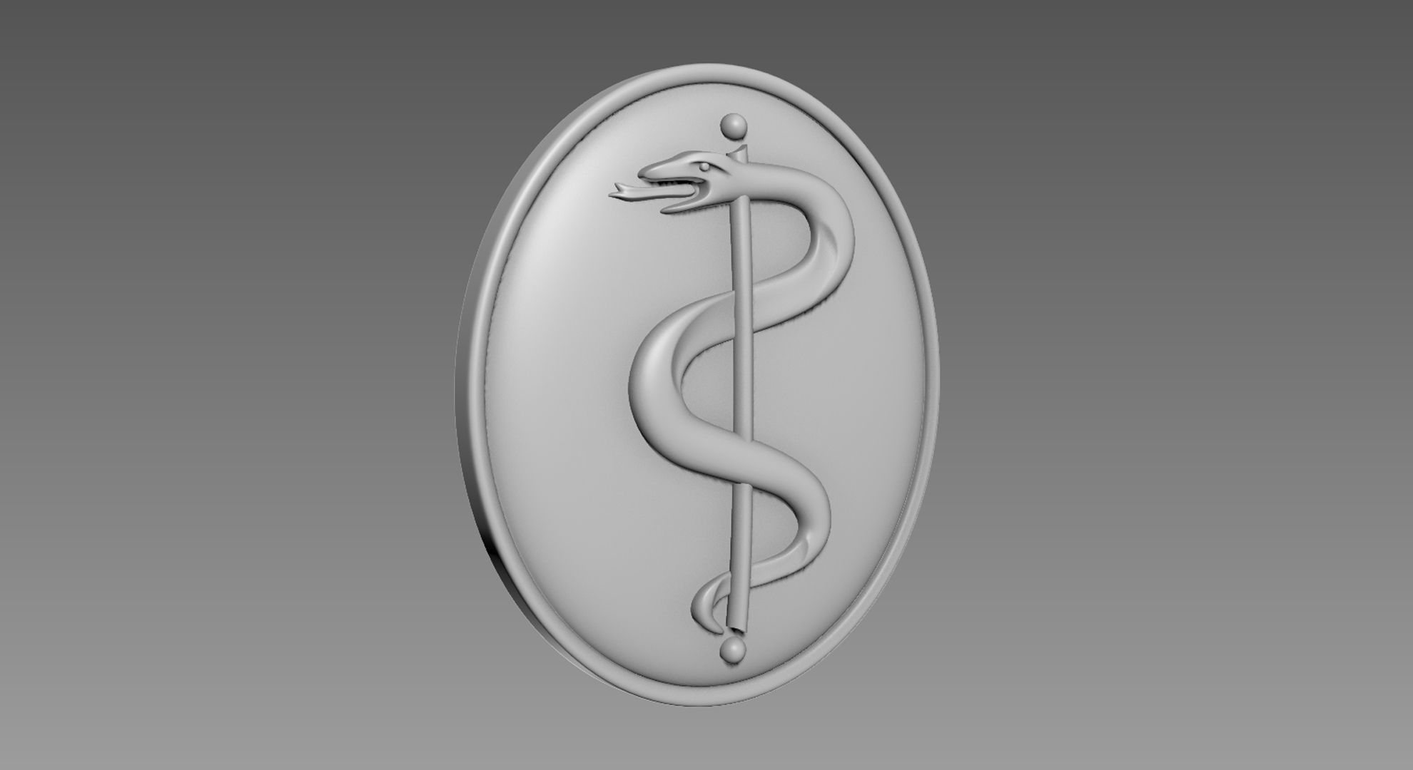 Medicine snake emblem 3D model | CGTrader
