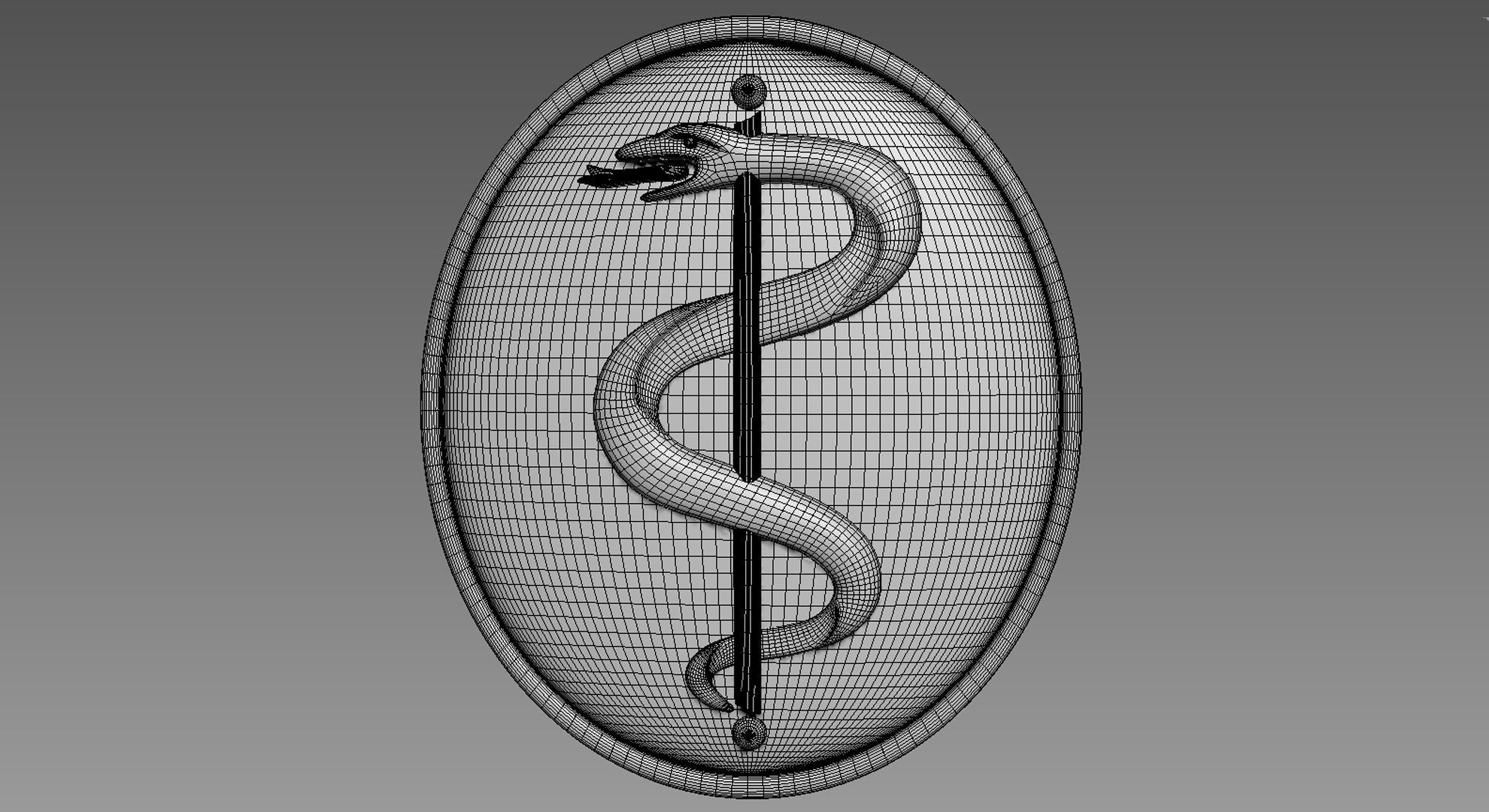 Medicine snake emblem 3D model | CGTrader