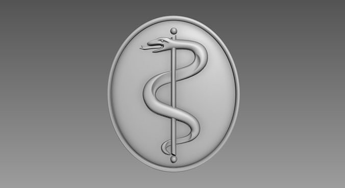 Medicine snake emblem 3D model | CGTrader