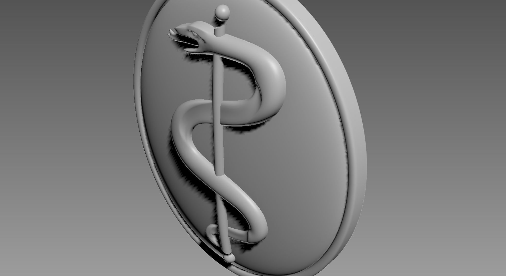 Medicine snake emblem 3D model | CGTrader