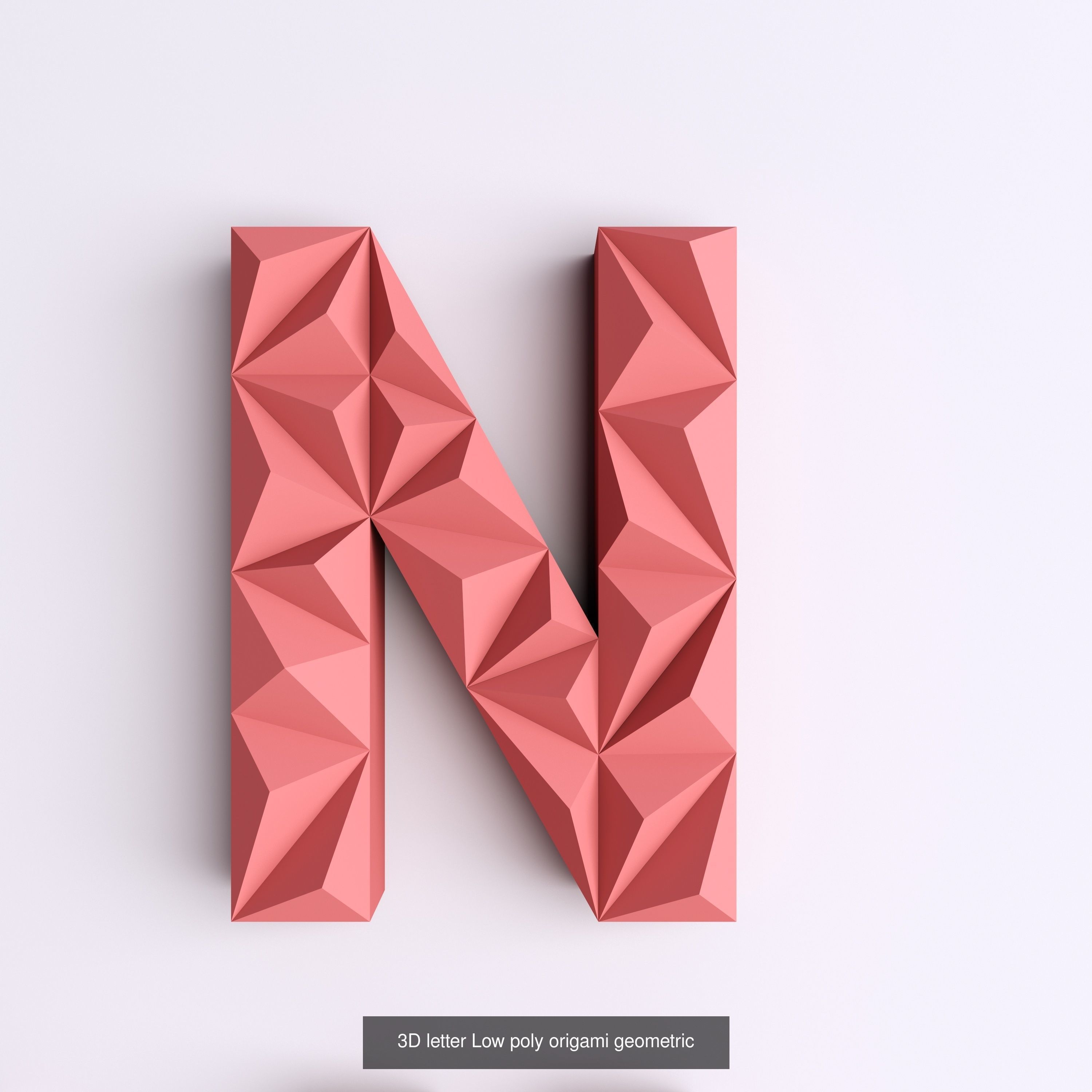 3D Model Collection 3D letter Low poly origami geometric VR / AR / low-poly | CGTrader