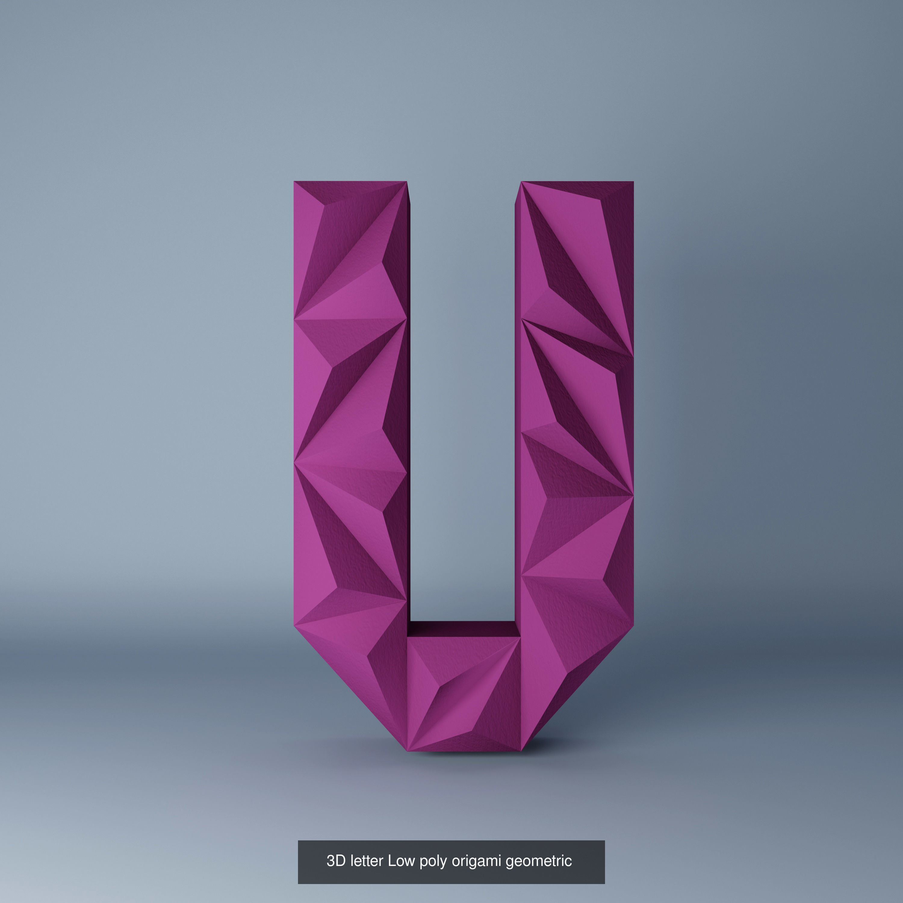 3D Model Collection 3D letter Low poly origami geometric VR / AR / low-poly | CGTrader